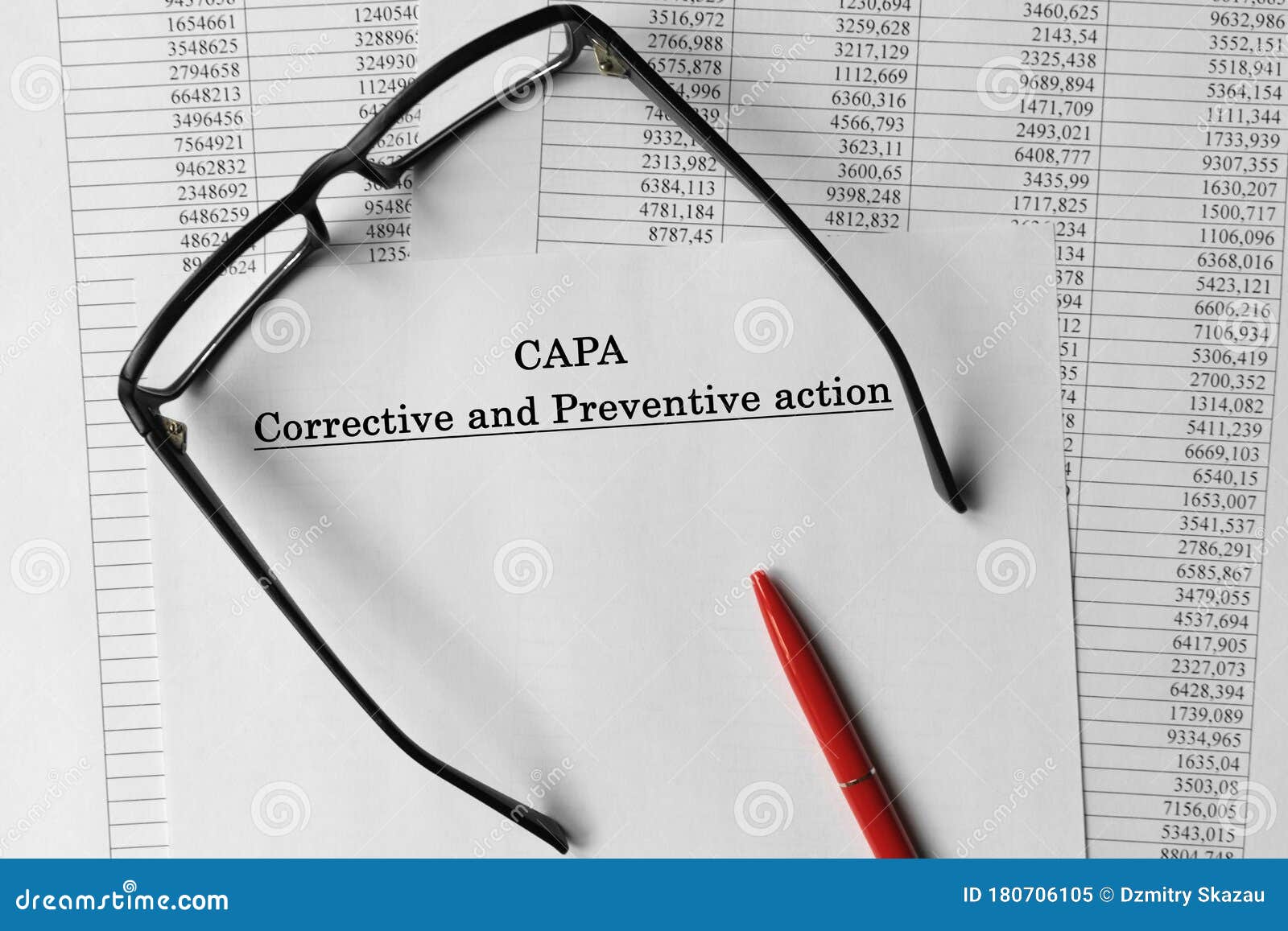 CAPA Corrective and Preventive Action Plans Paper Stock Image - Image ...