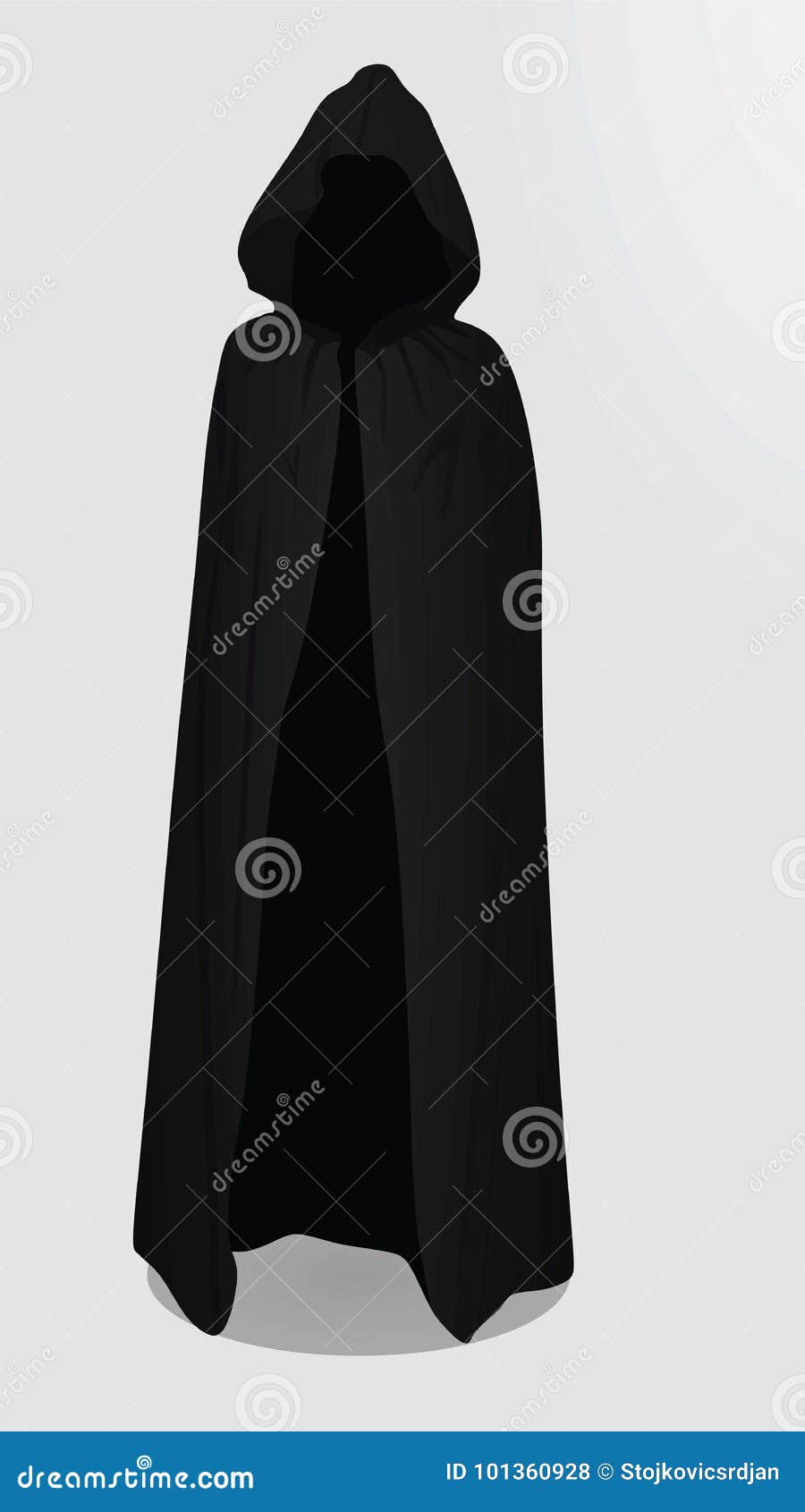 Capa negra ilustración del vector. Ilustración de vuelo - 101360928