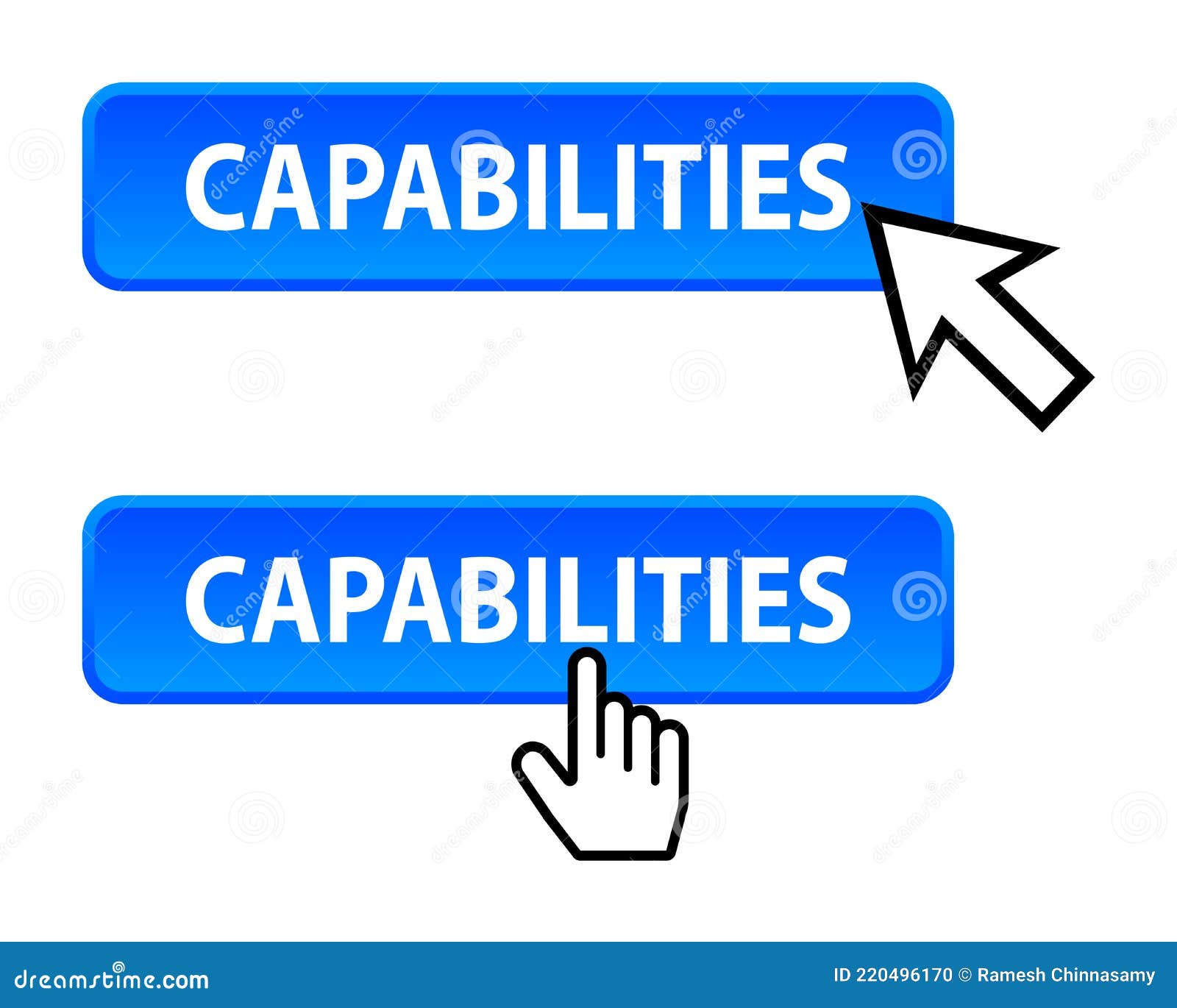 Capabilities button stock vector. Illustration of achievement - 220496170