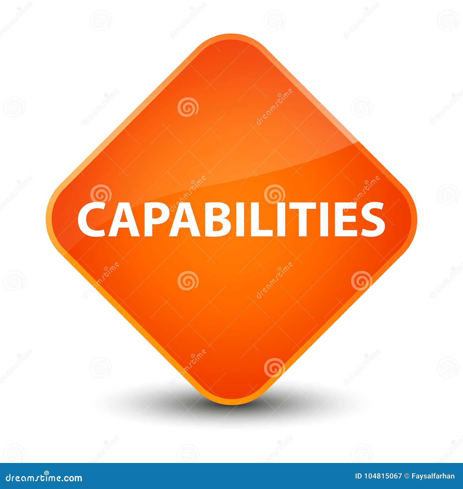 Capabilities Elegant Orange Diamond Button Stock Illustration ...