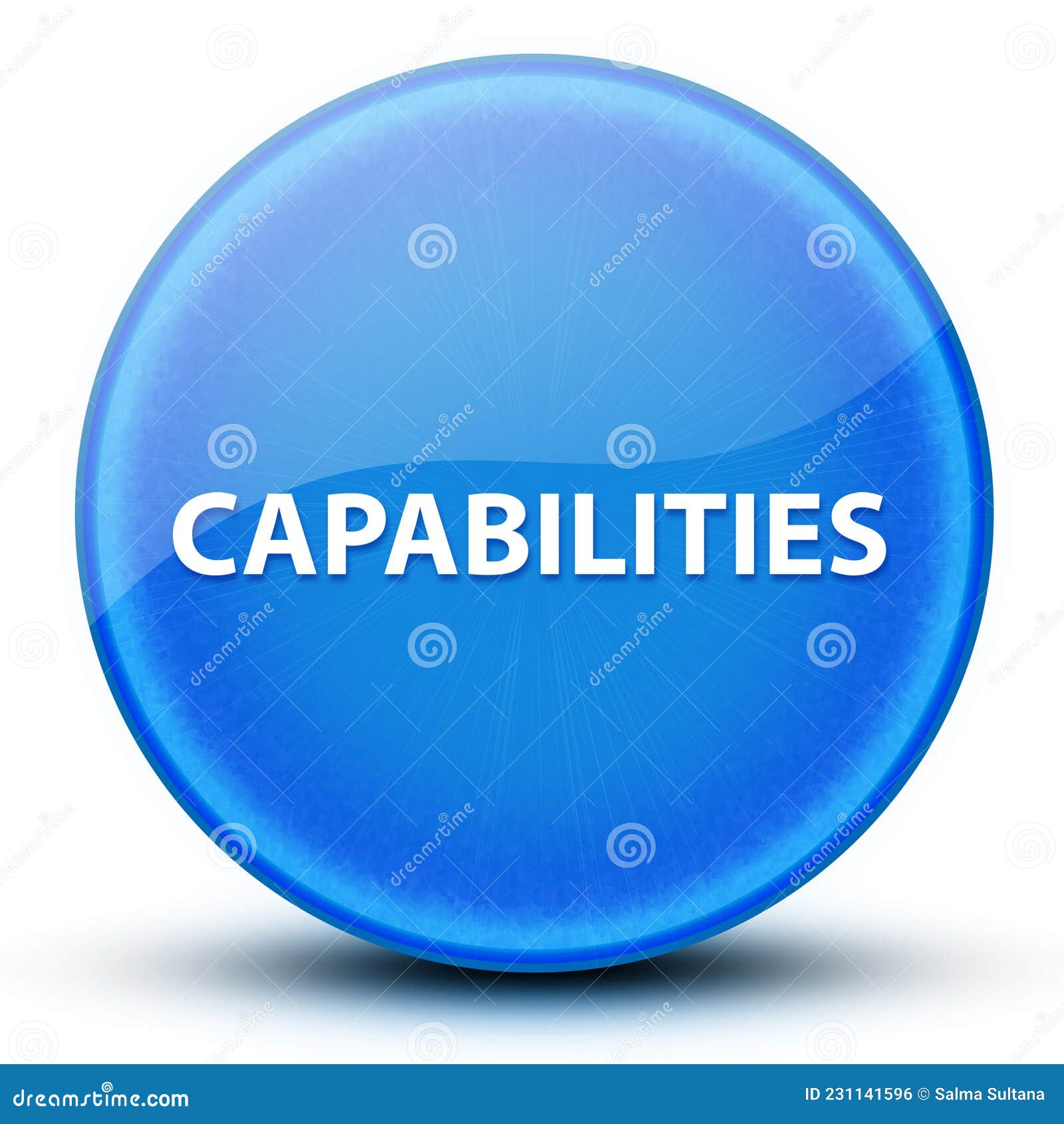 Capabilities Eyeball Glossy Elegant Blue Round Button Abstract Stock ...