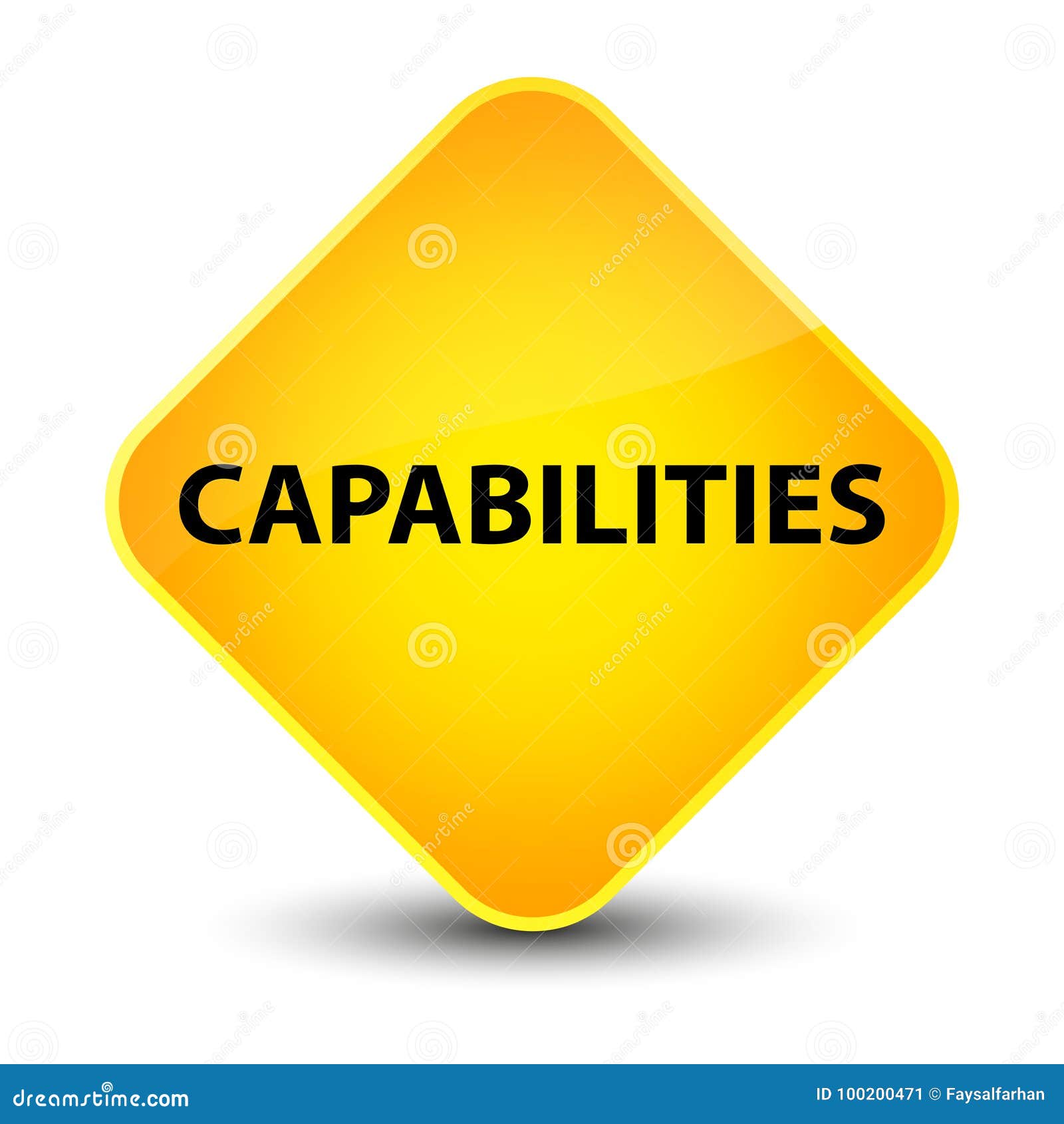 Capabilities Elegant Yellow Diamond Button Stock Illustration ...
