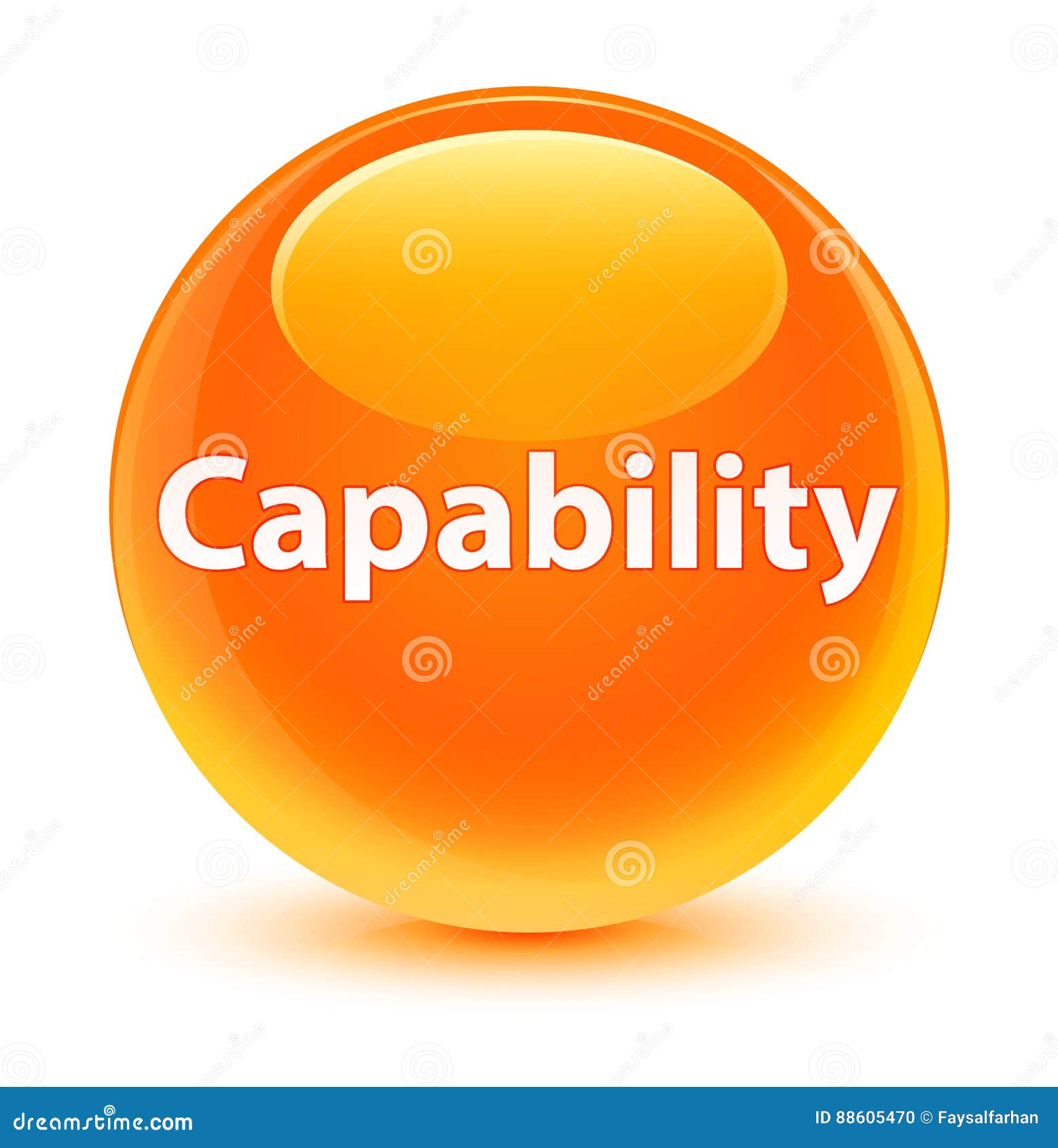 Capability Glassy Orange Round Button Stock Illustration - Illustration ...