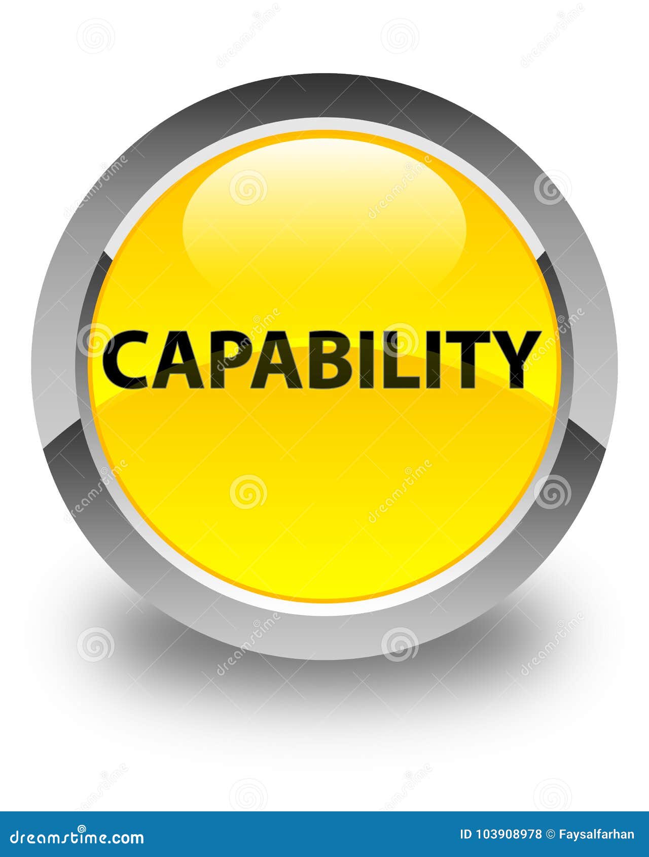 Capability Glossy Yellow Round Button Stock Illustration - Illustration ...