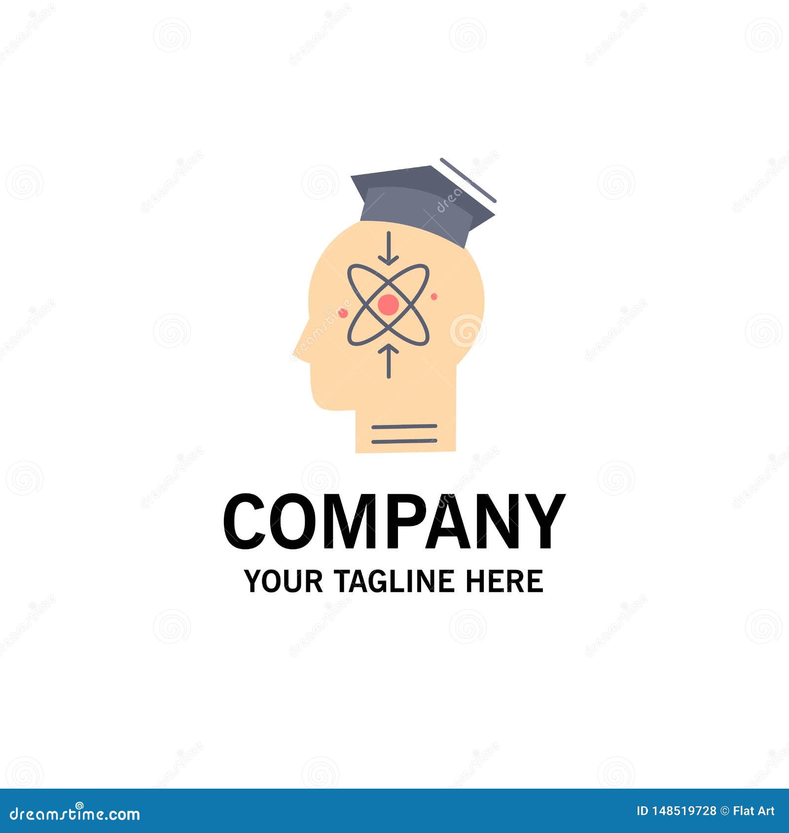 Capability, Head, Human, Knowledge, Skill Flat Color Icon Vector Stock ...
