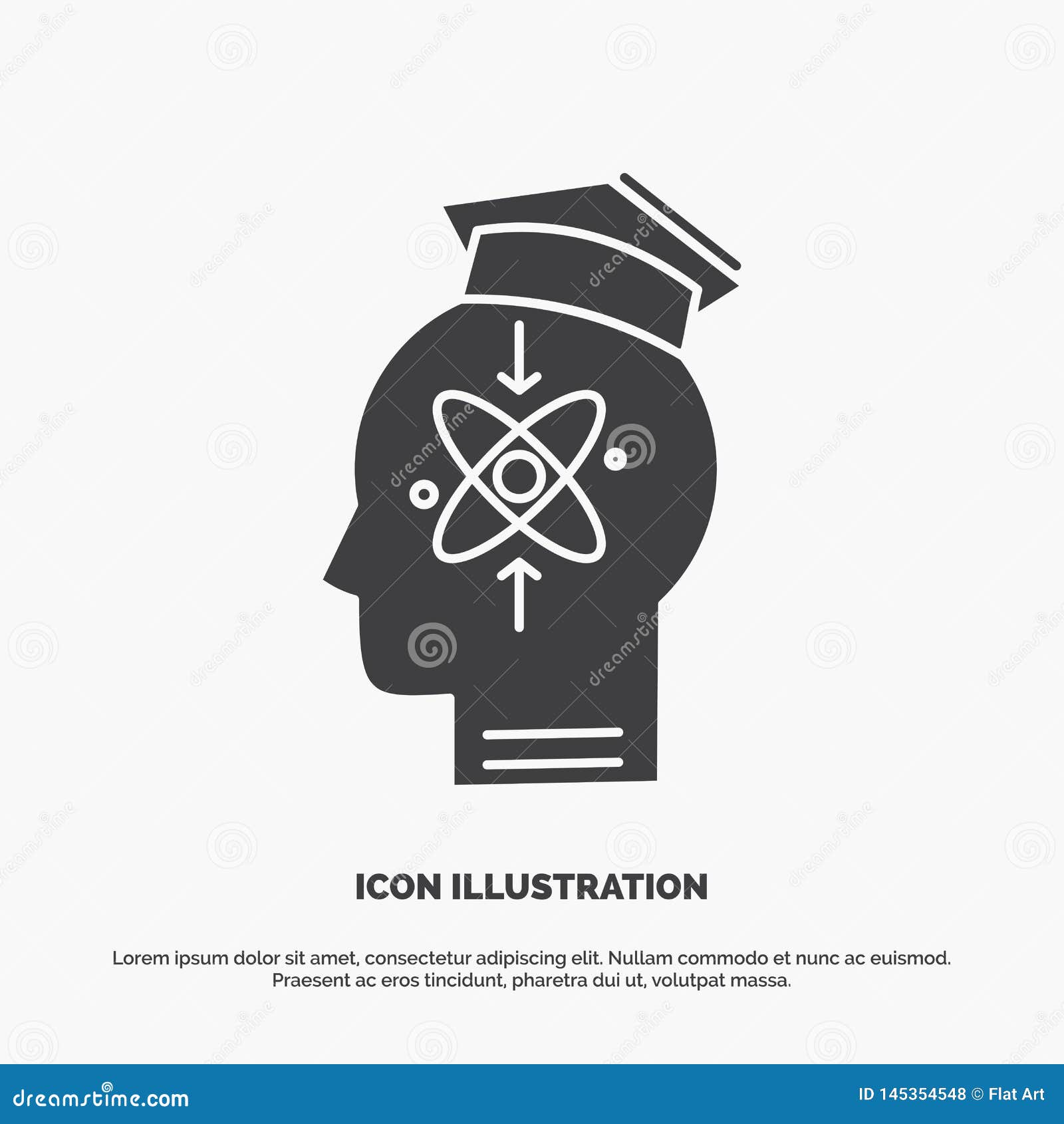Capability, Head, Human, Knowledge, Skill Icon. Glyph Vector Gray ...