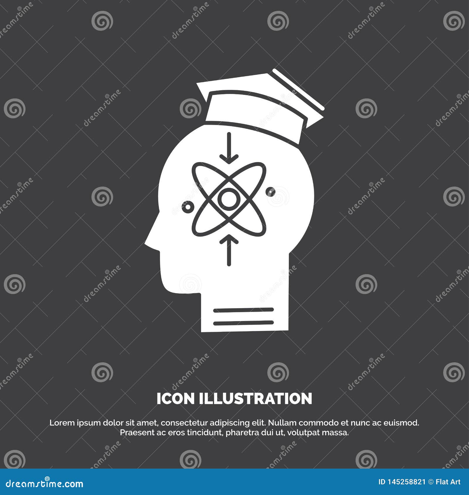 Capability, Head, Human, Knowledge, Skill Icon. Glyph Vector Symbol for ...