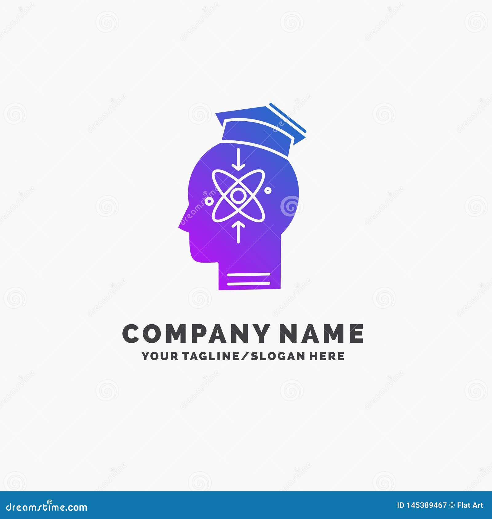 Capability, Head, Human, Knowledge, Skill Purple Business Logo Template ...