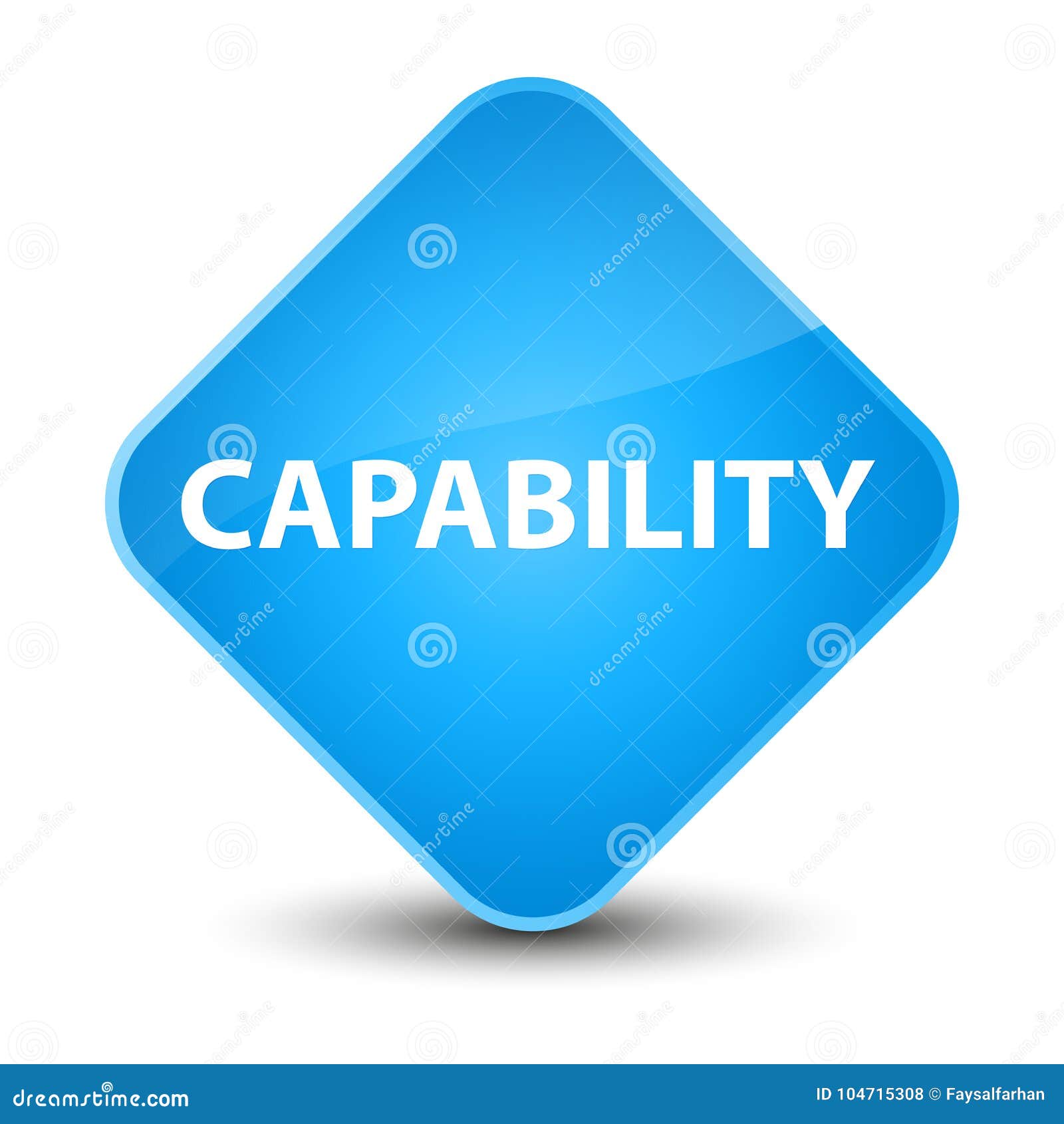 Capability Elegant Cyan Blue Diamond Button Stock Illustration ...