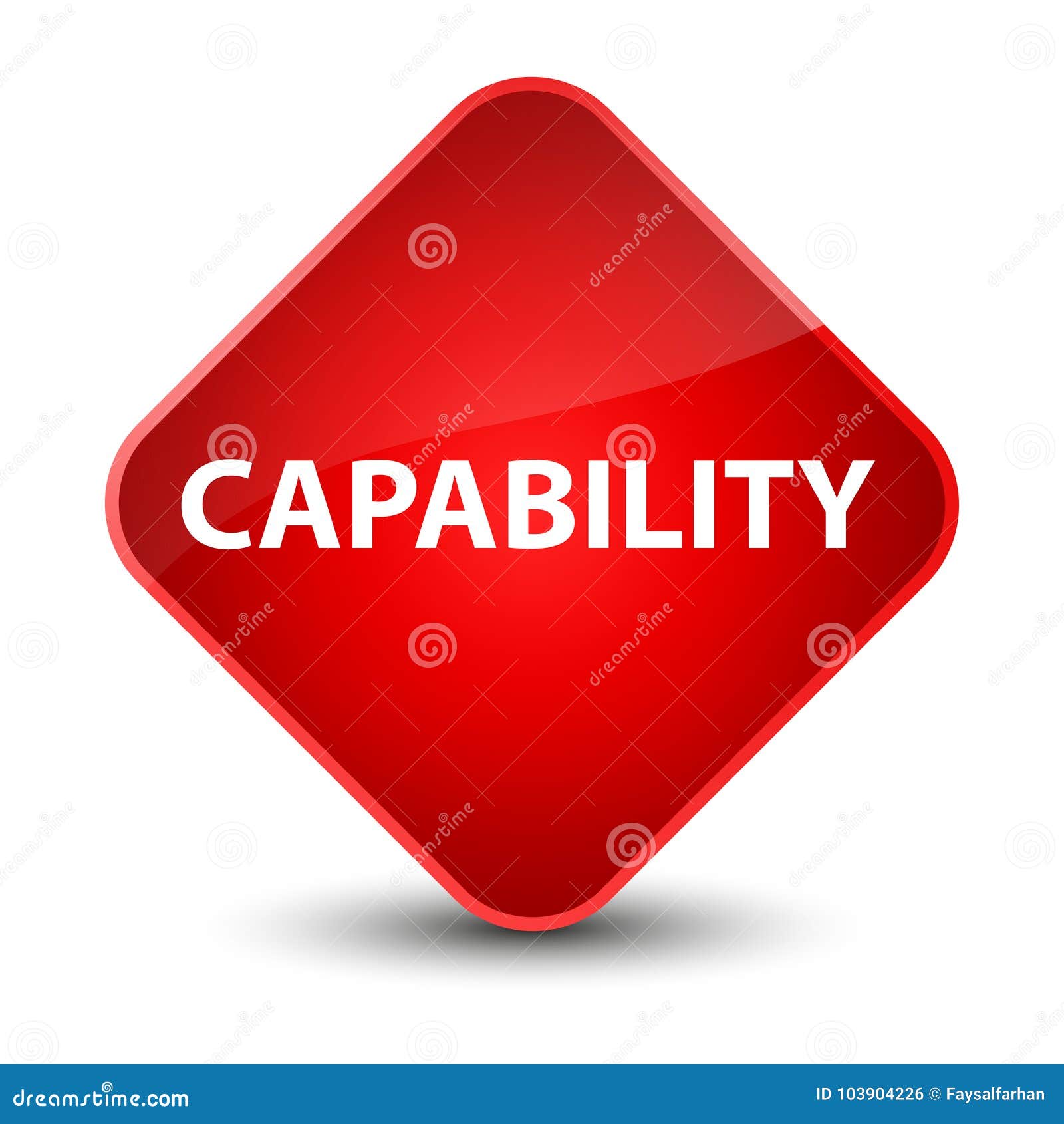 Capability Elegant Red Diamond Button Stock Illustration - Illustration ...