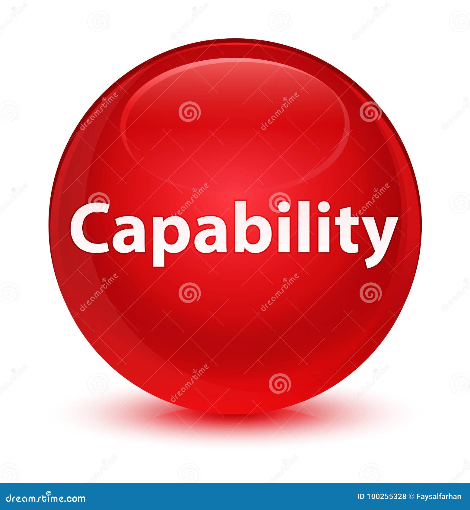 Capability Glassy Red Round Button Stock Illustration - Illustration of ...