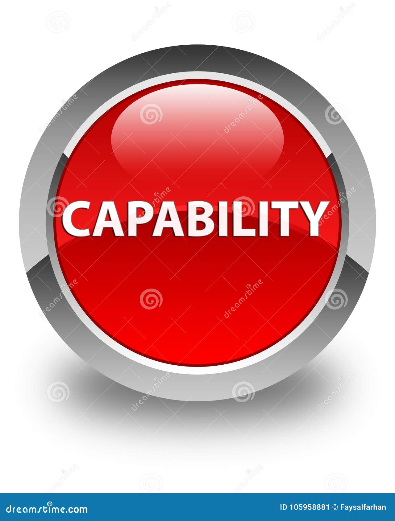 Capability Glossy Red Round Button Stock Illustration - Illustration of ...