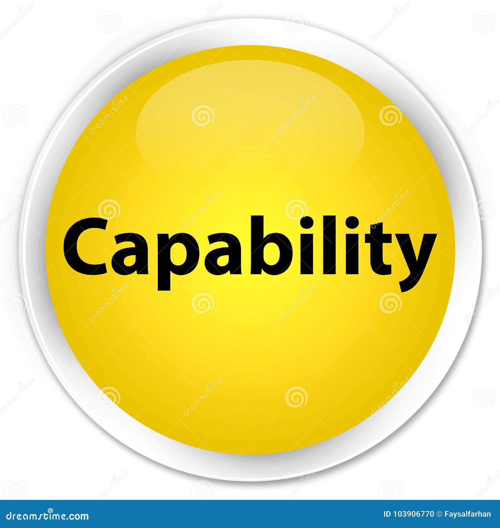 Capability Premium Yellow Round Button Stock Illustration ...