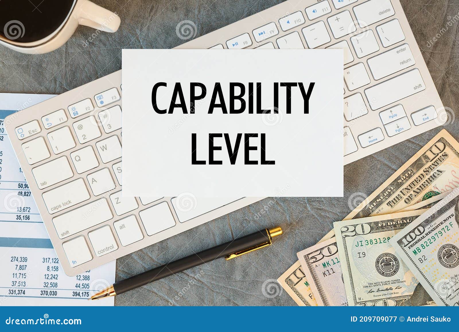 Capability Level Is Written In A Document On The Office Desk, Money ...
