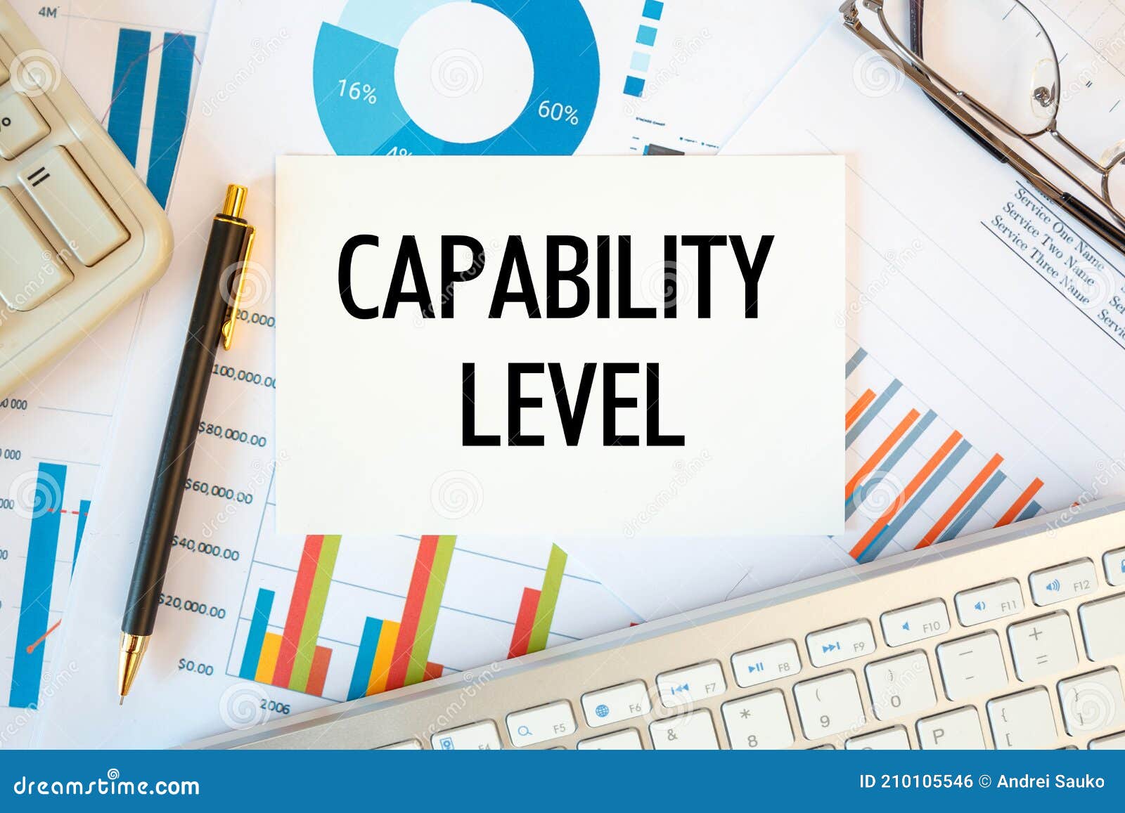 Capability Level is Written in a Document on the Office Desk, Diagram ...