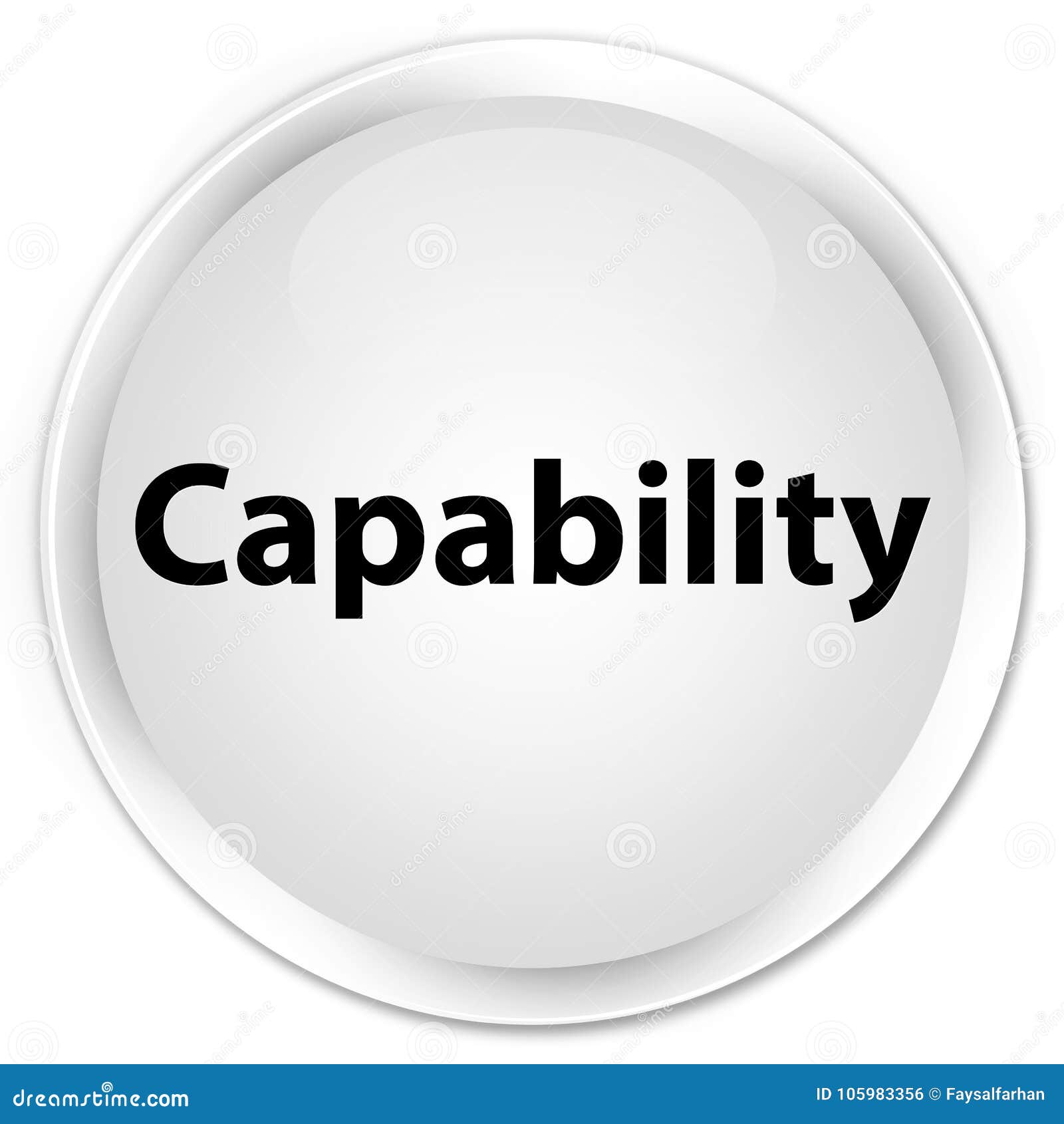 Capability Premium White Round Button Stock Illustration - Illustration ...