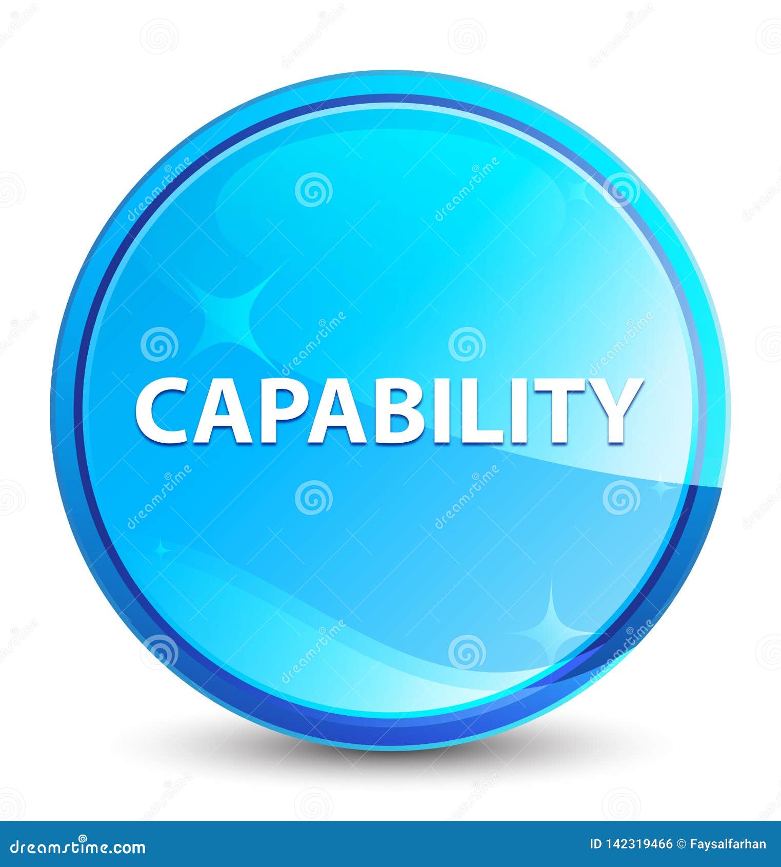 Capability Splash Natural Blue Round Button Stock Vector - Illustration ...