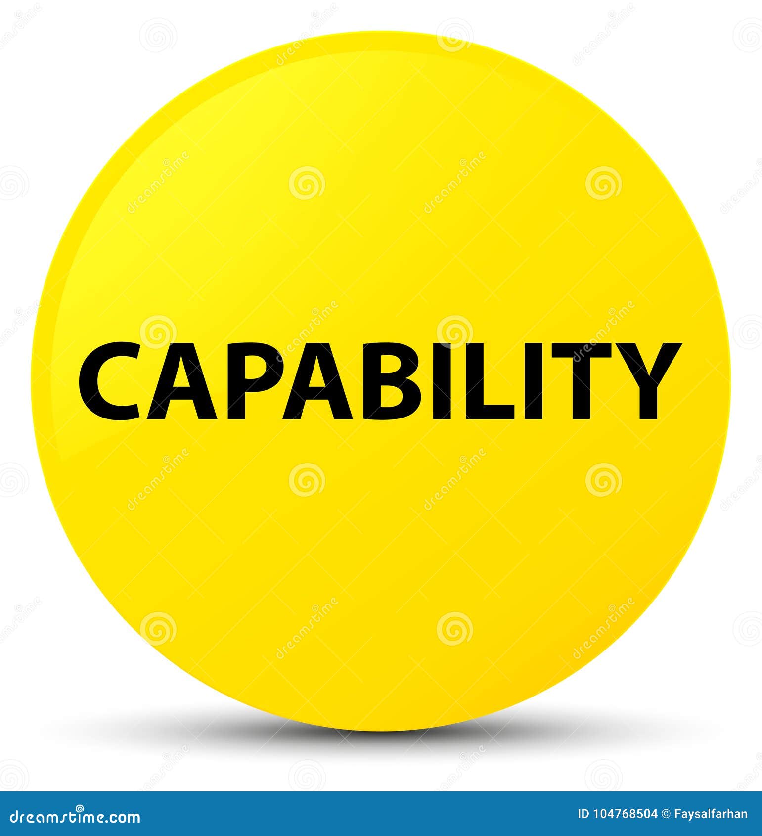 Capability Yellow Round Button Stock Illustration - Illustration of ...