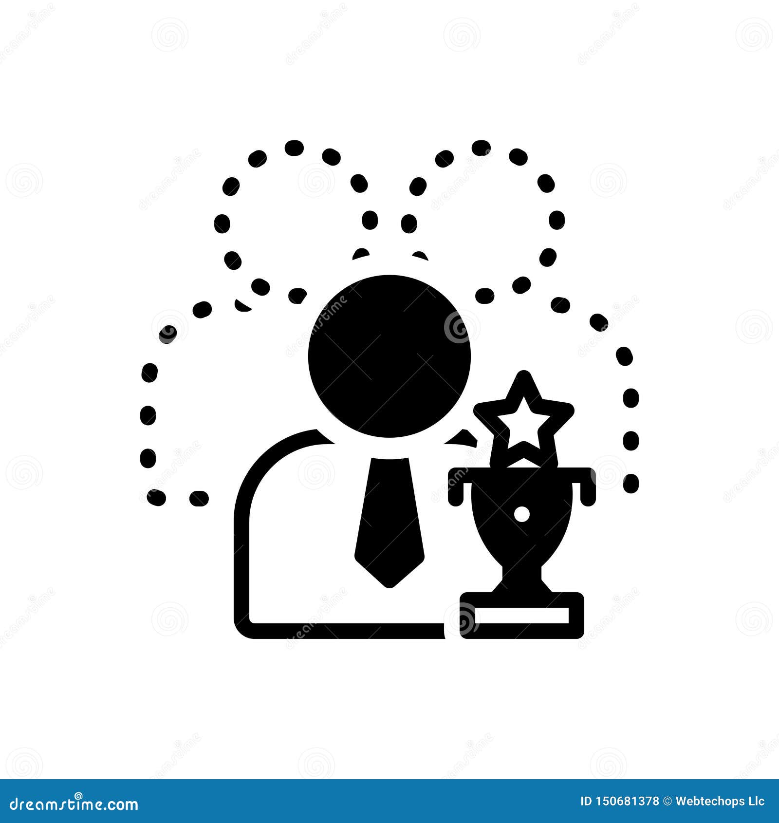 Black Solid Icon for Capable, Competent and Adequate Stock Vector ...