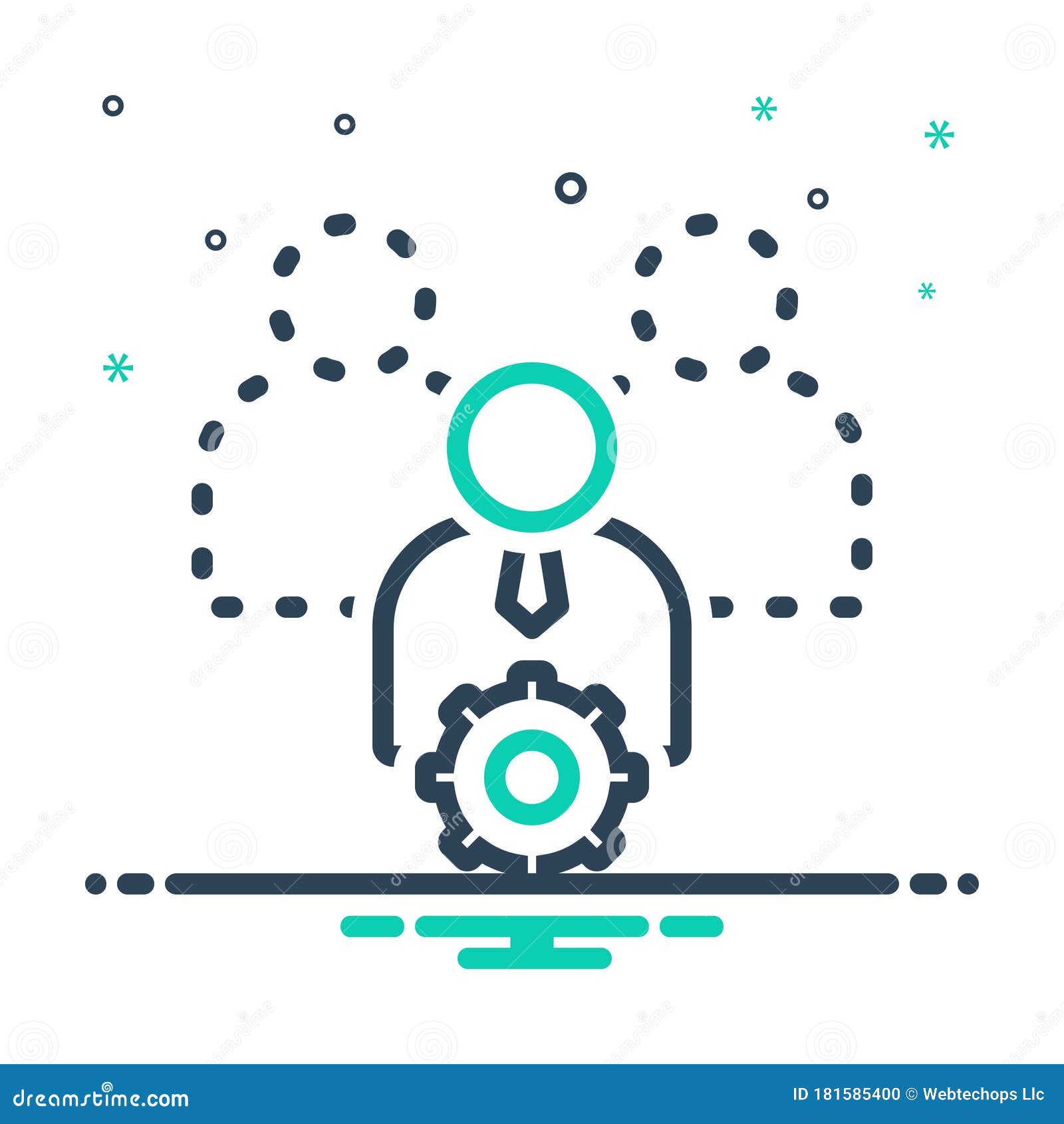 Mix Icon for Capable, Competent and Adequate Stock Vector ...