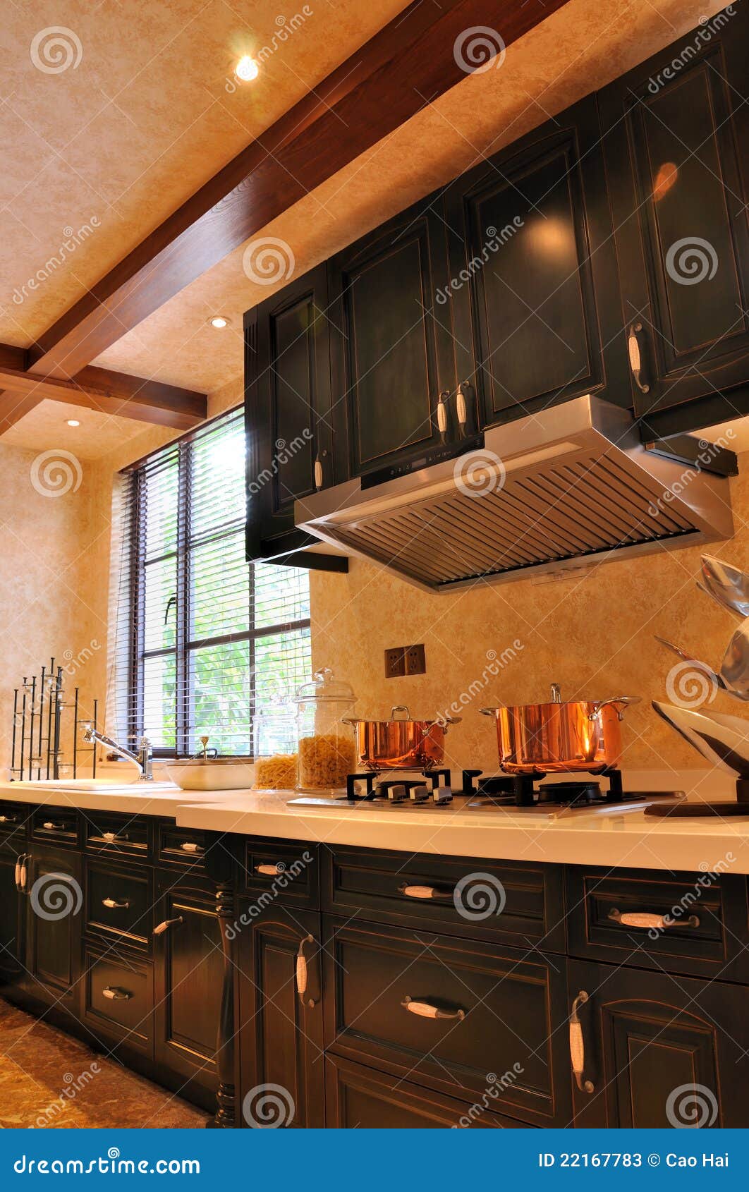Capacious Kitchen with Window Stock Image - Image of space, capacious ...