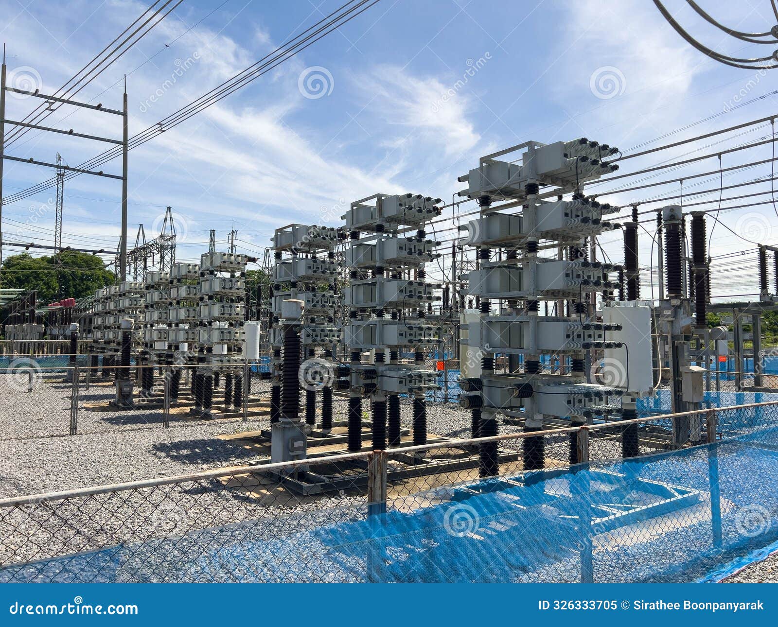 Capacitor Bank Set for a 115 KV Power System Stock Image - Image of ...