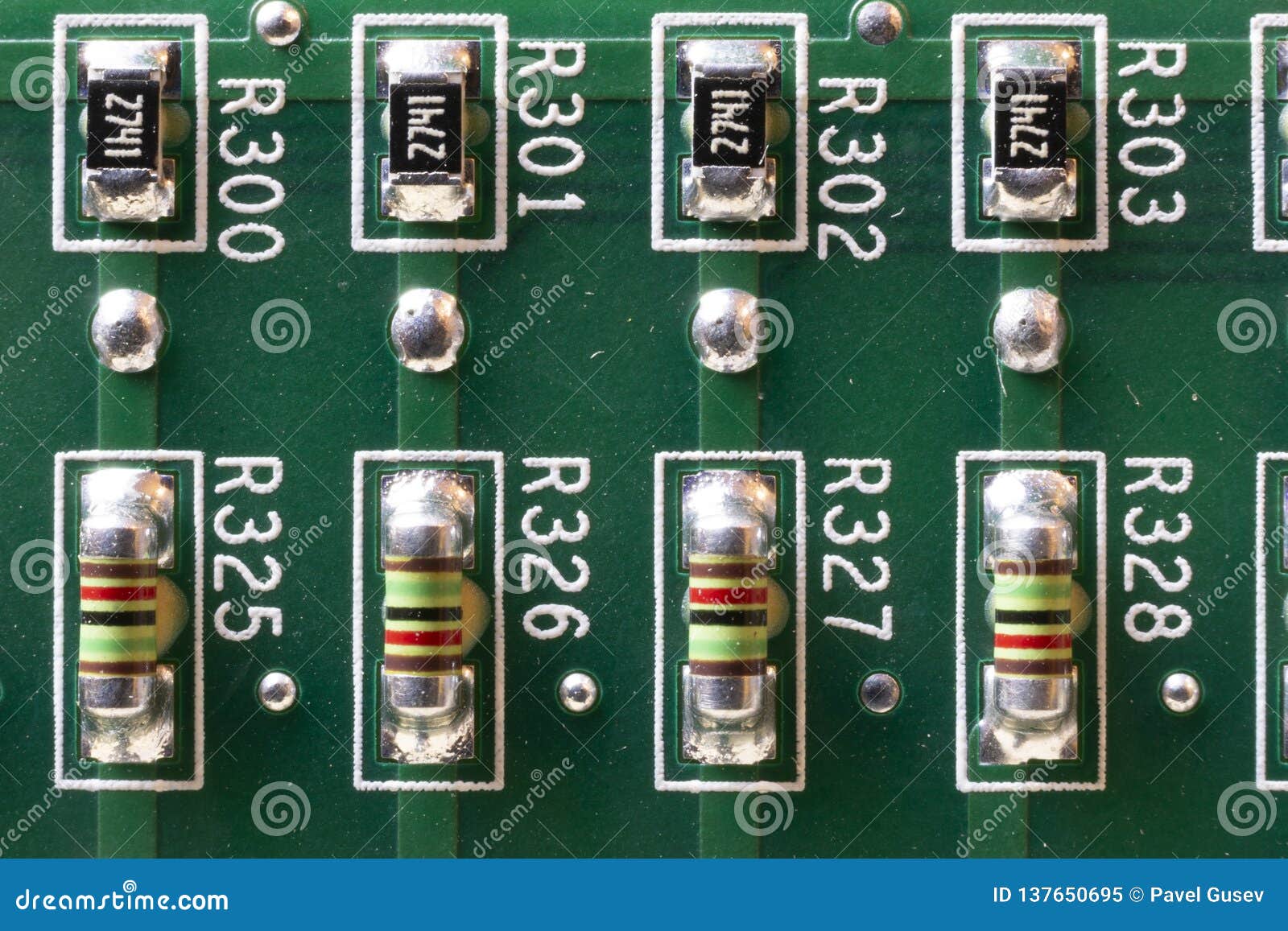 Capacitor on board stock image. Image of electronics - 137650695