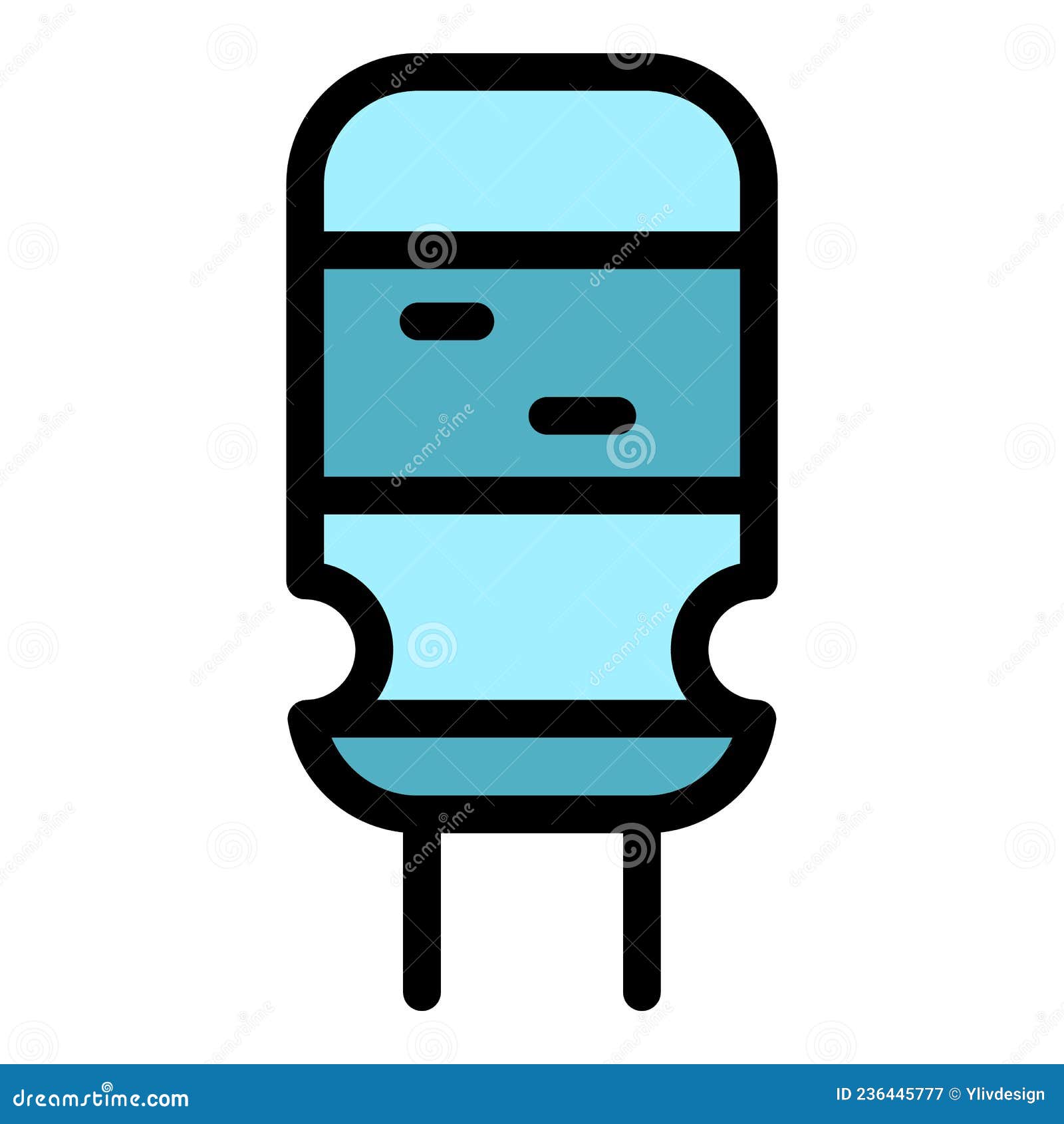Capacitor Chip Icon Color Outline Vector Stock Vector - Illustration of ...