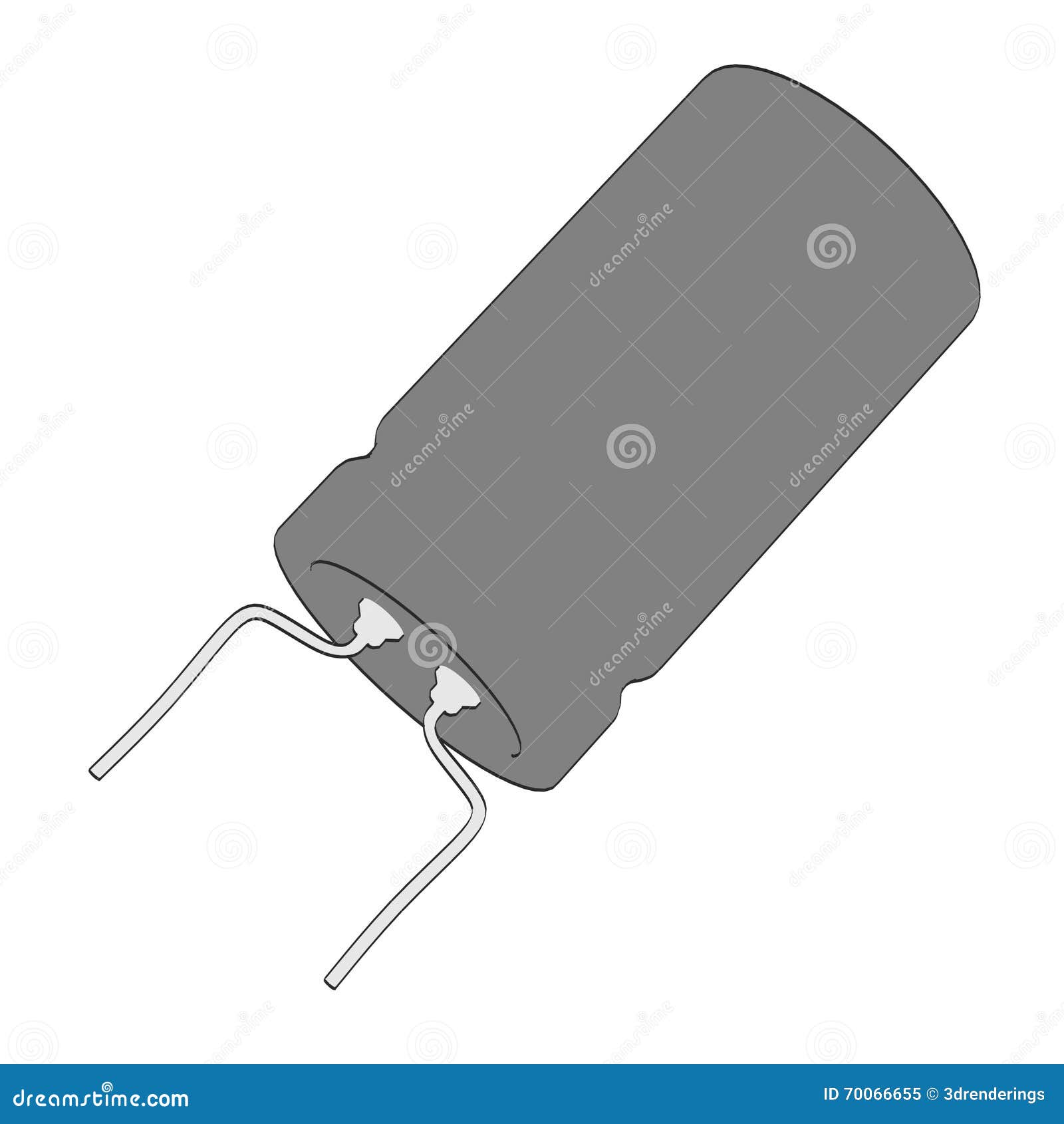 Capacitor stock illustration. Illustration of toon, capacitor - 70066655