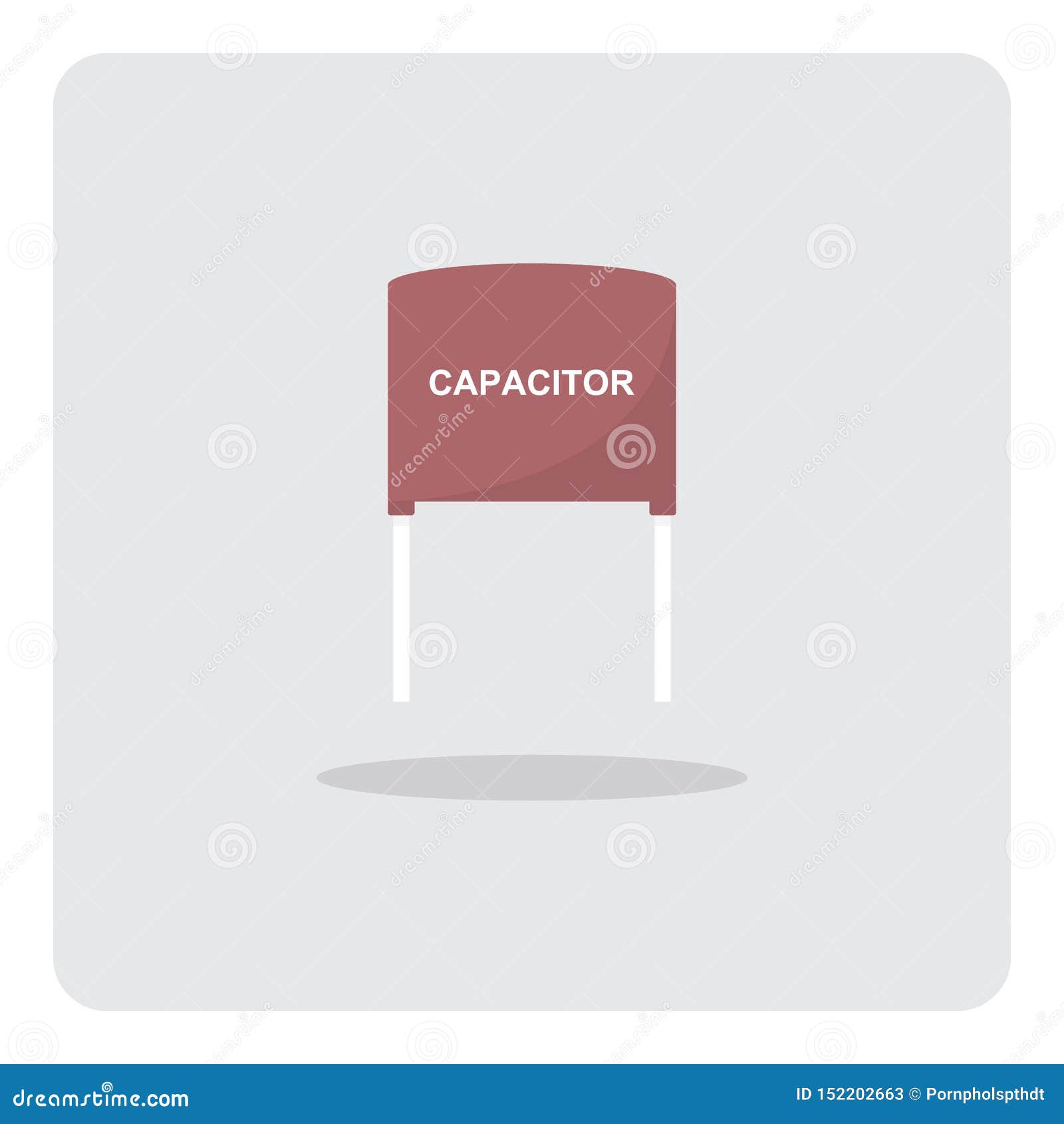 Capacitor for Electronic Circuits Board Icon. Stock Vector ...