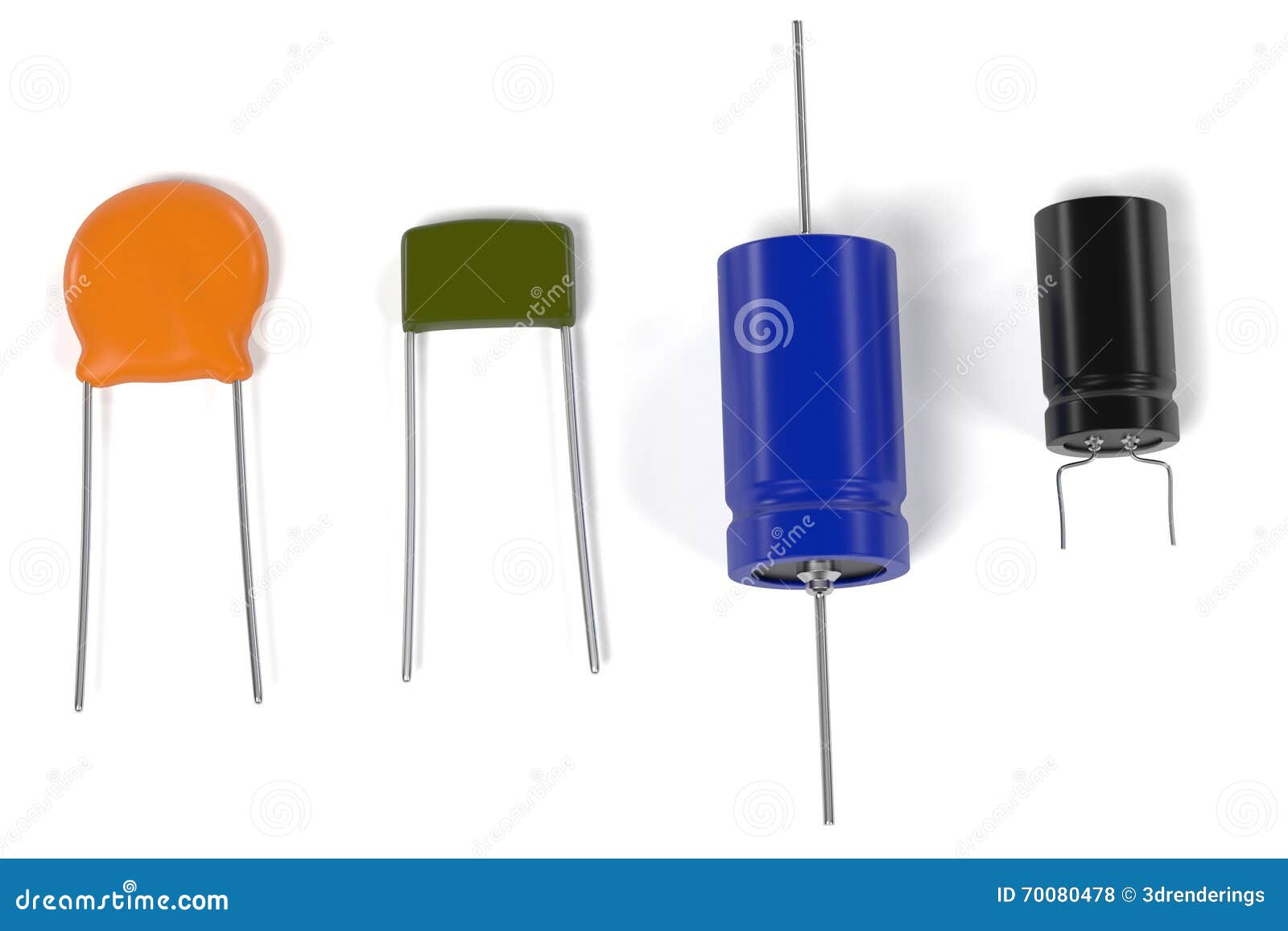 Capacitor electronic parts stock illustration. Illustration of ceramic ...