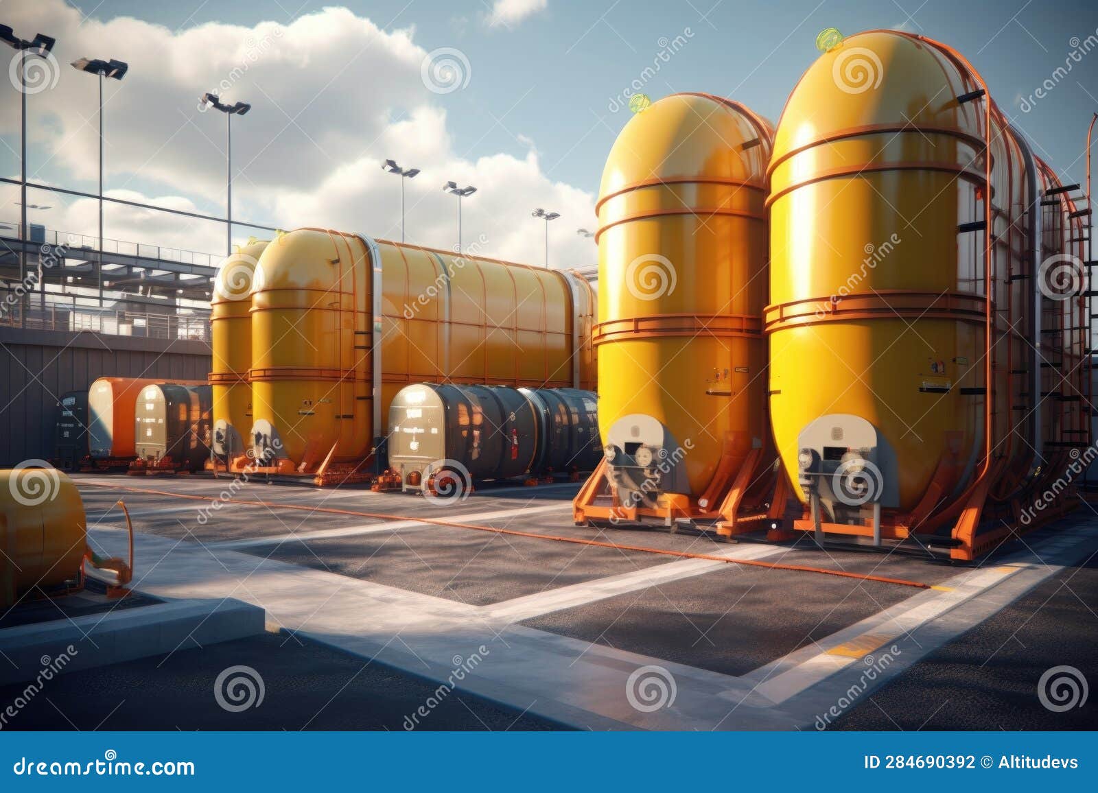 Capacitor Energy Storage in an Industrial Setting Stock Illustration ...