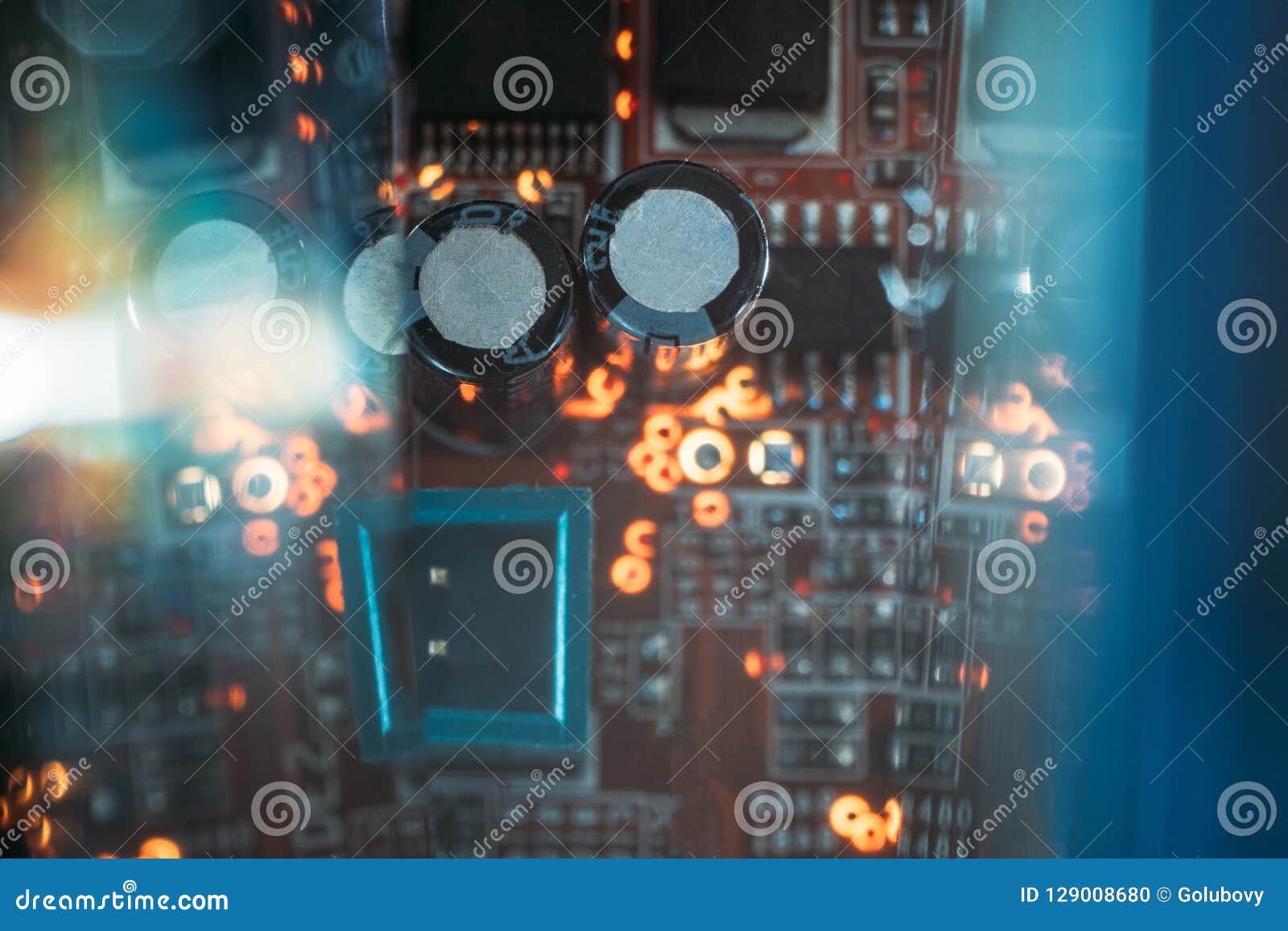 Capacitor Microchip Print Circuit Board Innovation Stock Photo - Image ...