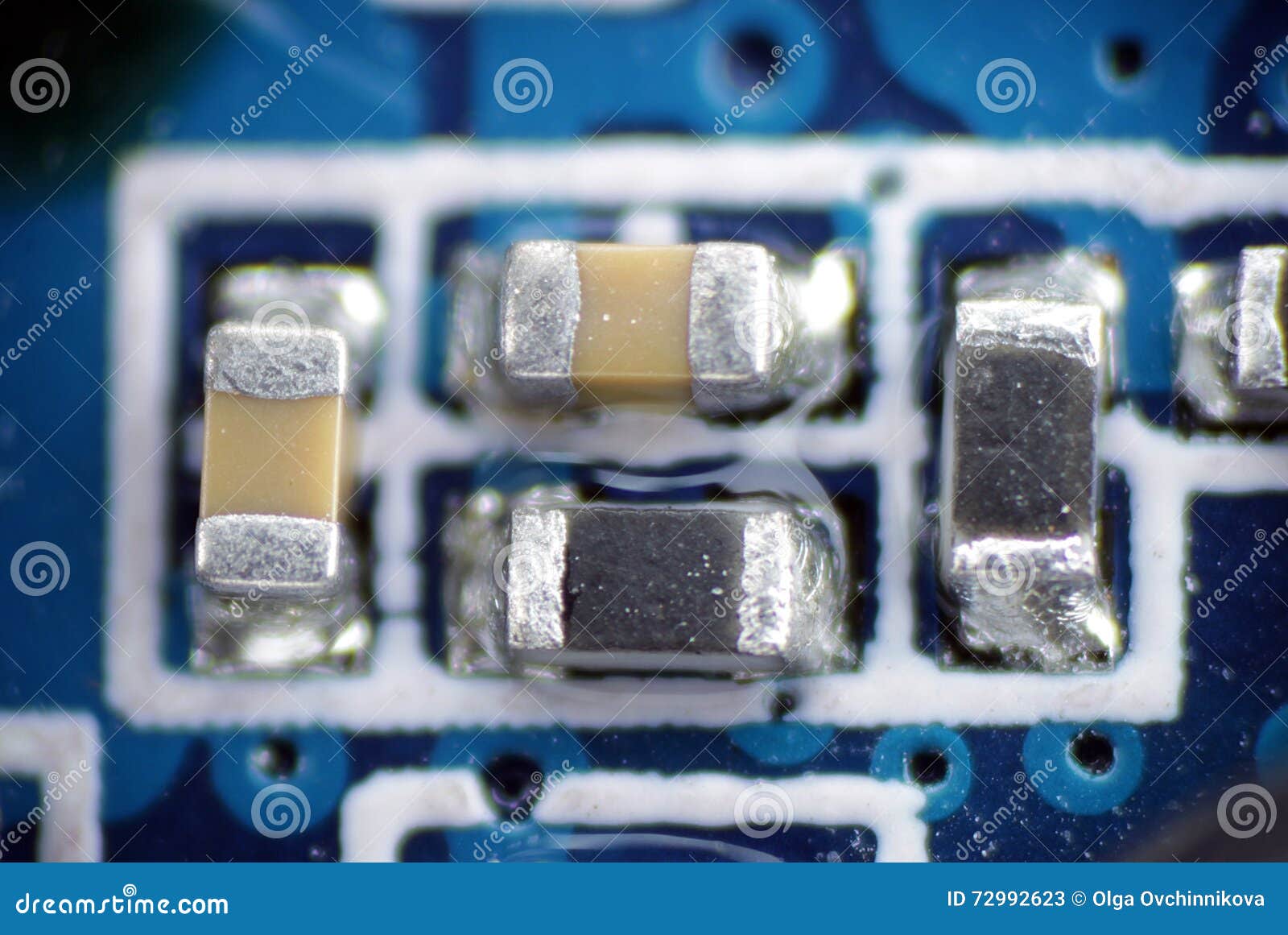 Capacitor Resistor Smd Pcb Macro Stock Image - Image of mount, macro ...