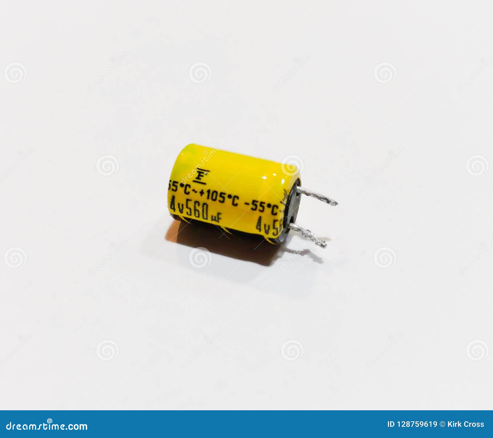 Capacitor, Yellow isolated stock image. Image of yellow - 128759619