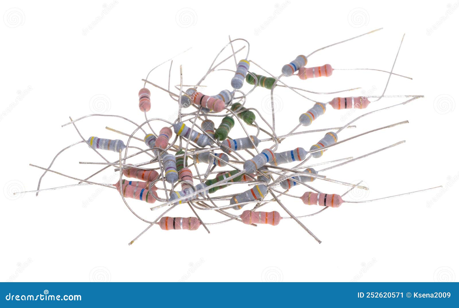 Capacitors Electricity Isolated Stock Image - Image of closeup ...