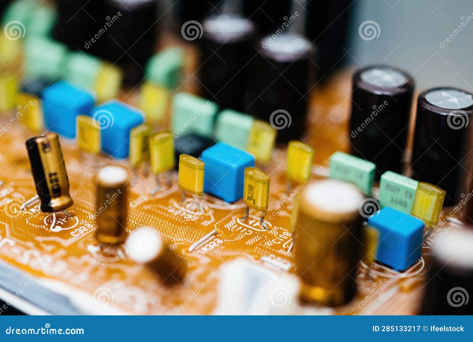 Capacitors on a Sony SACD Super Audio CD Compact Disk Audio Decoding ...
