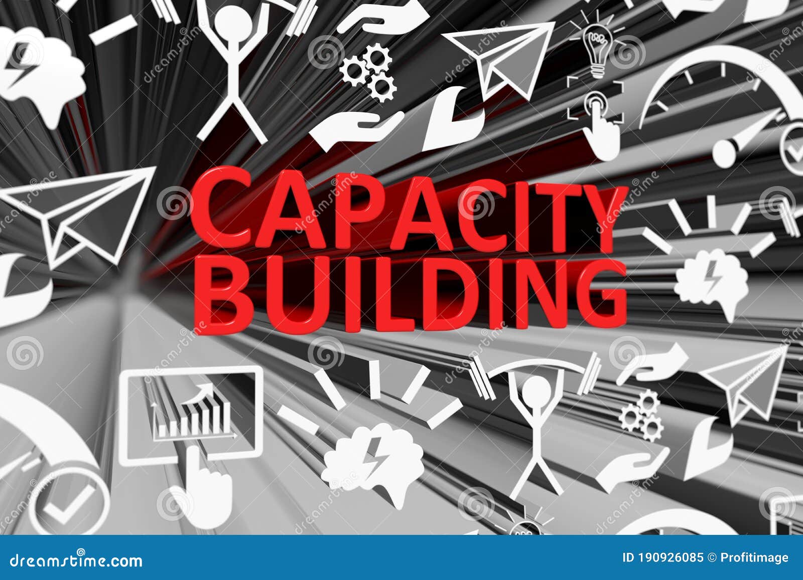 CAPACITY BUILDING Concept Blurred Background Stock Illustration ...