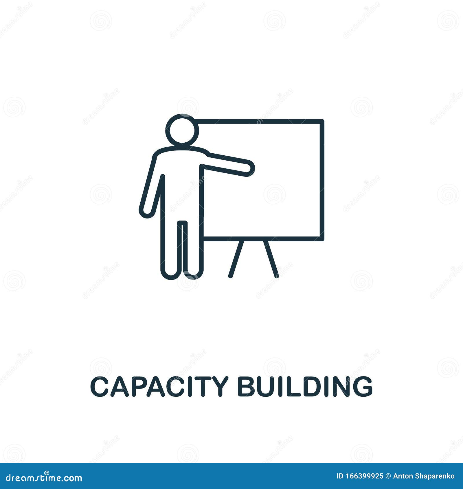 Capacity Building Icon. Line Style Element from Business Strategy ...