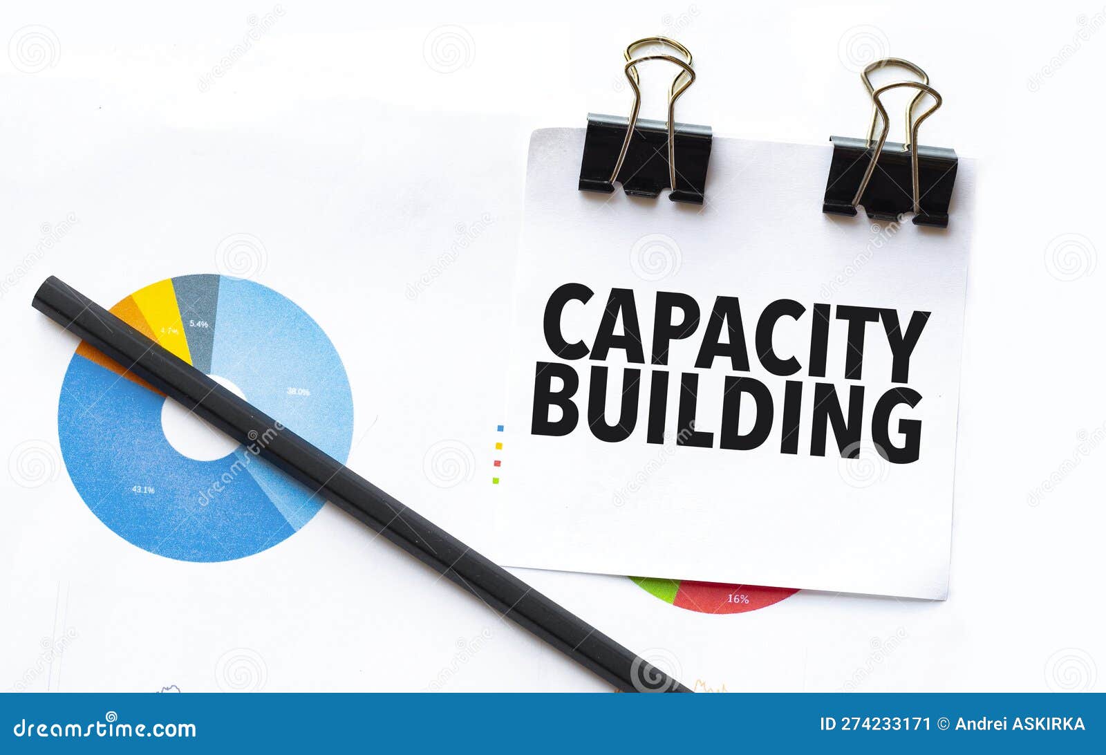 Capacity Building on Notebook with Charts and Pencil Stock Image ...