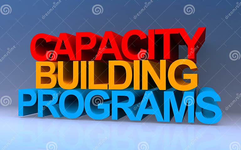 Capacity Building Programs on Blue Stock Image - Image of ...