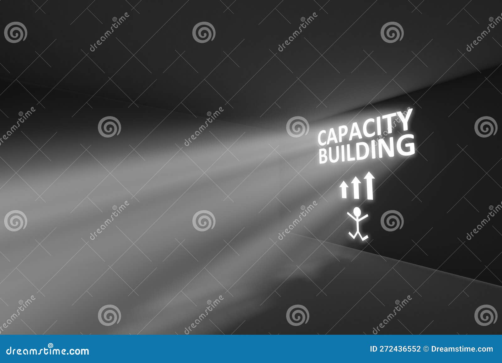CAPACITY BUILDING Rays Volume Light Concept 3d Stock Illustration ...