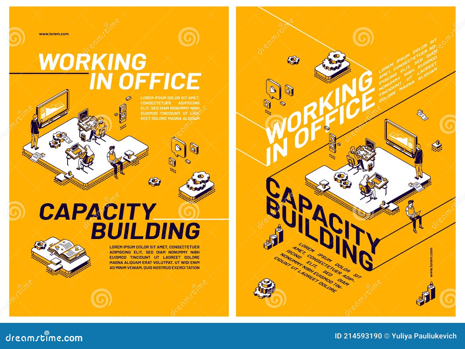 Capacity Building Website Landing Page. Business Woman Stand On Ladder ...