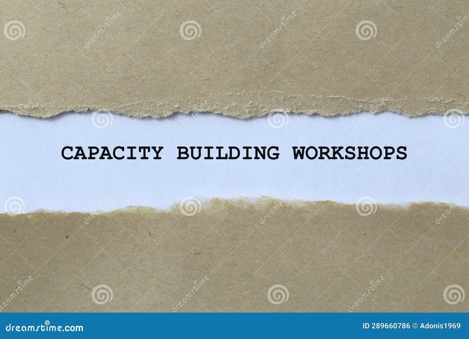 Capacity Building Workshops on White Paper Stock Photo - Image of ...