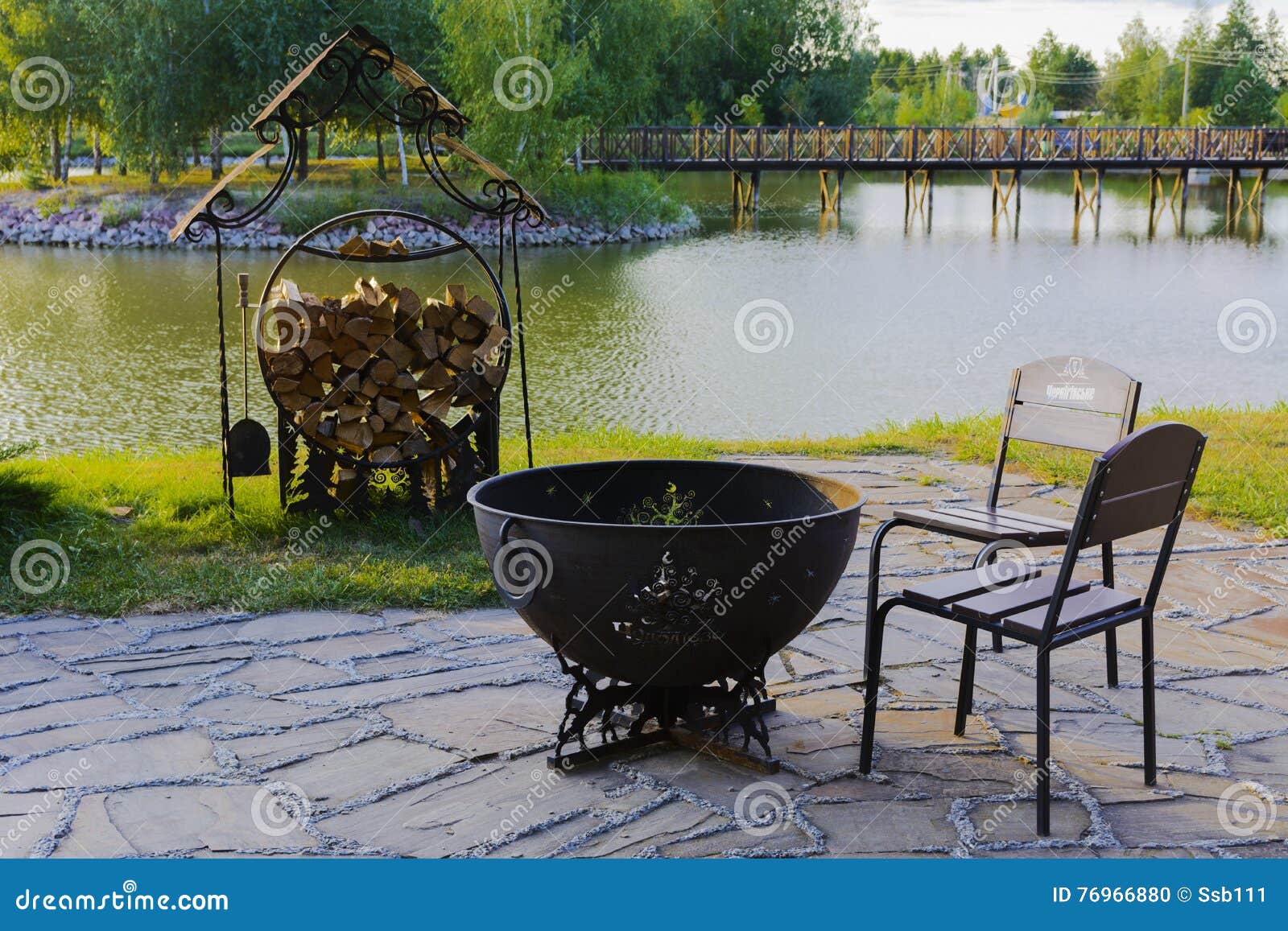 The Capacity for a Fire and Rest Stock Photo - Image of bonfire, black ...