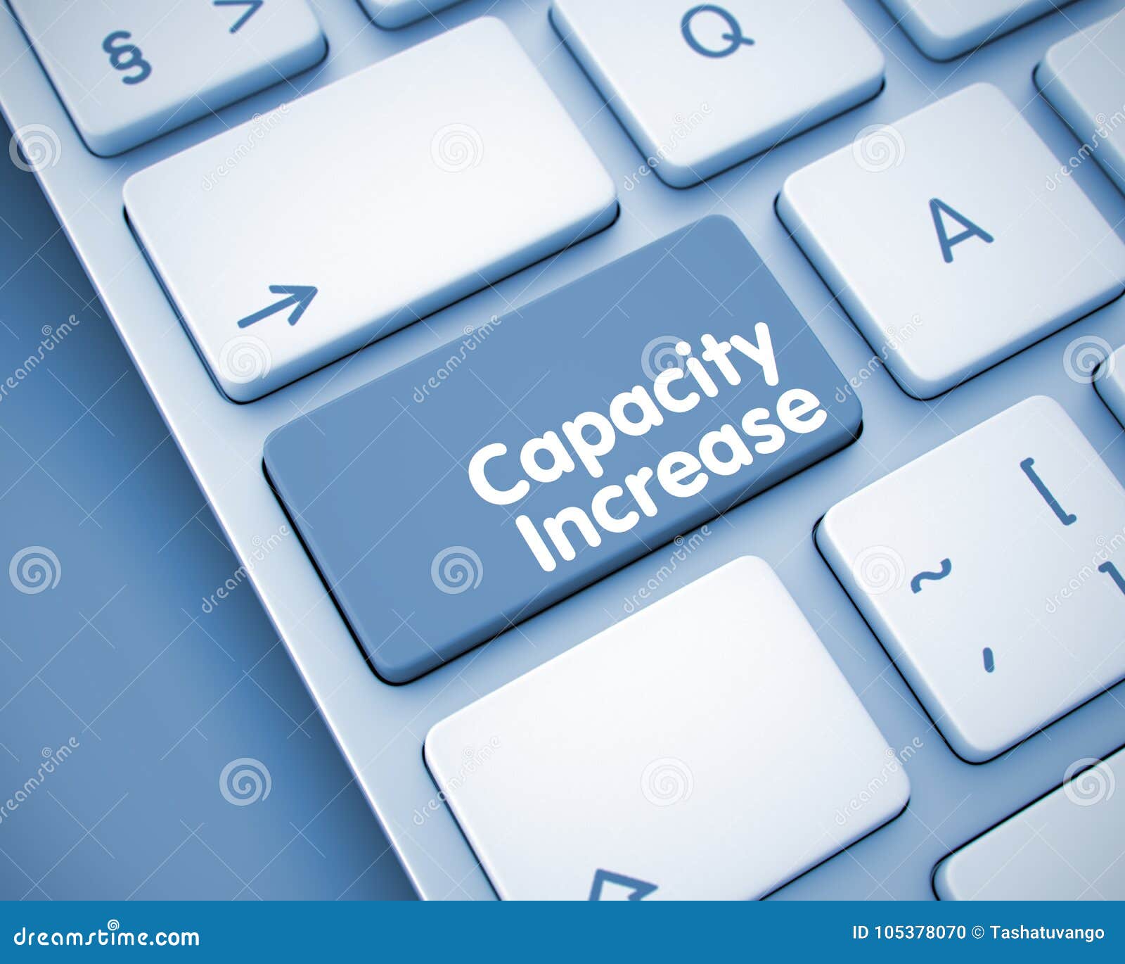 Capacity Increase - Text on Keyboard Button. 3D. Stock Illustration ...