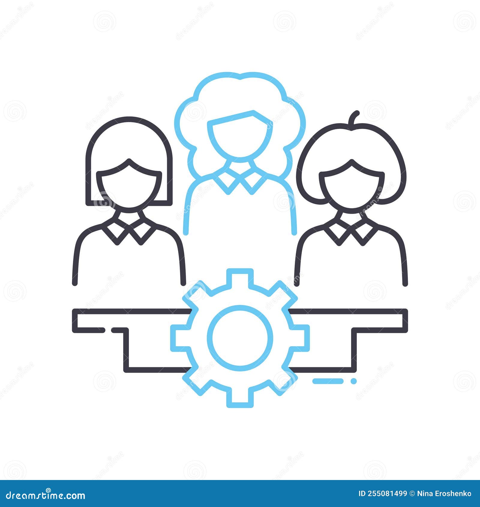 Capacity Management Line Icon, Outline Symbol, Vector Illustration ...