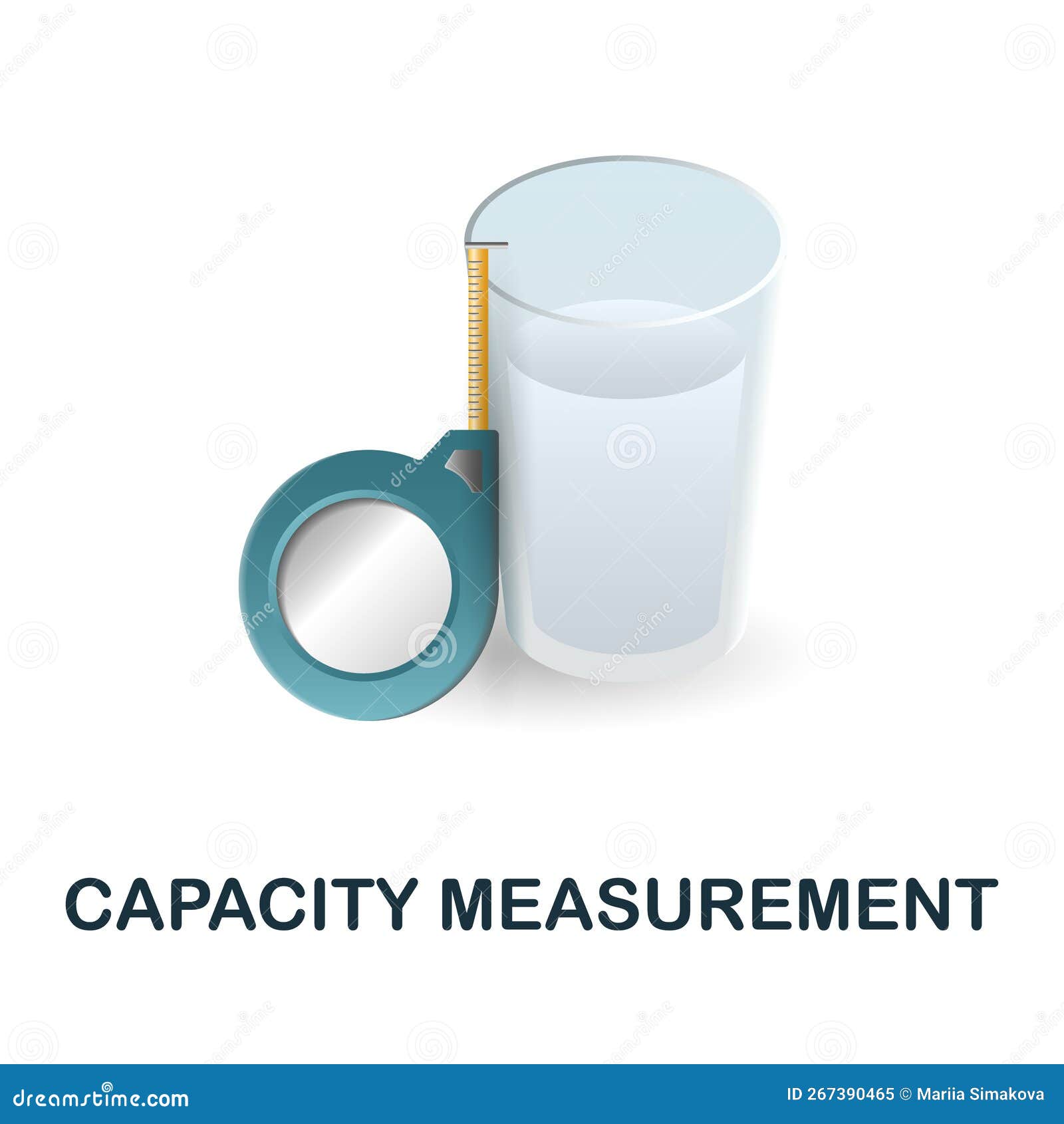 Capacity Measurement Icon. 3d Illustration from Measurement Collection ...