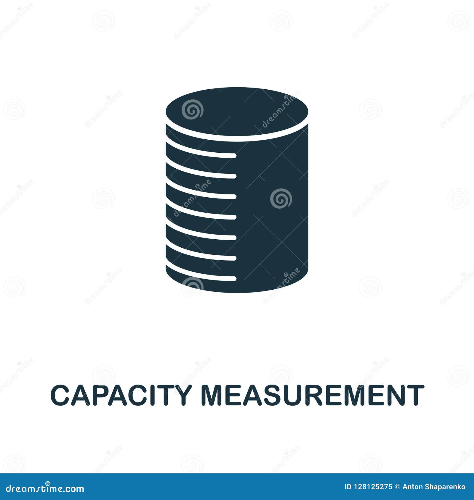 Capacity Measurement Icon. Monochrome Style Design from Measurement ...