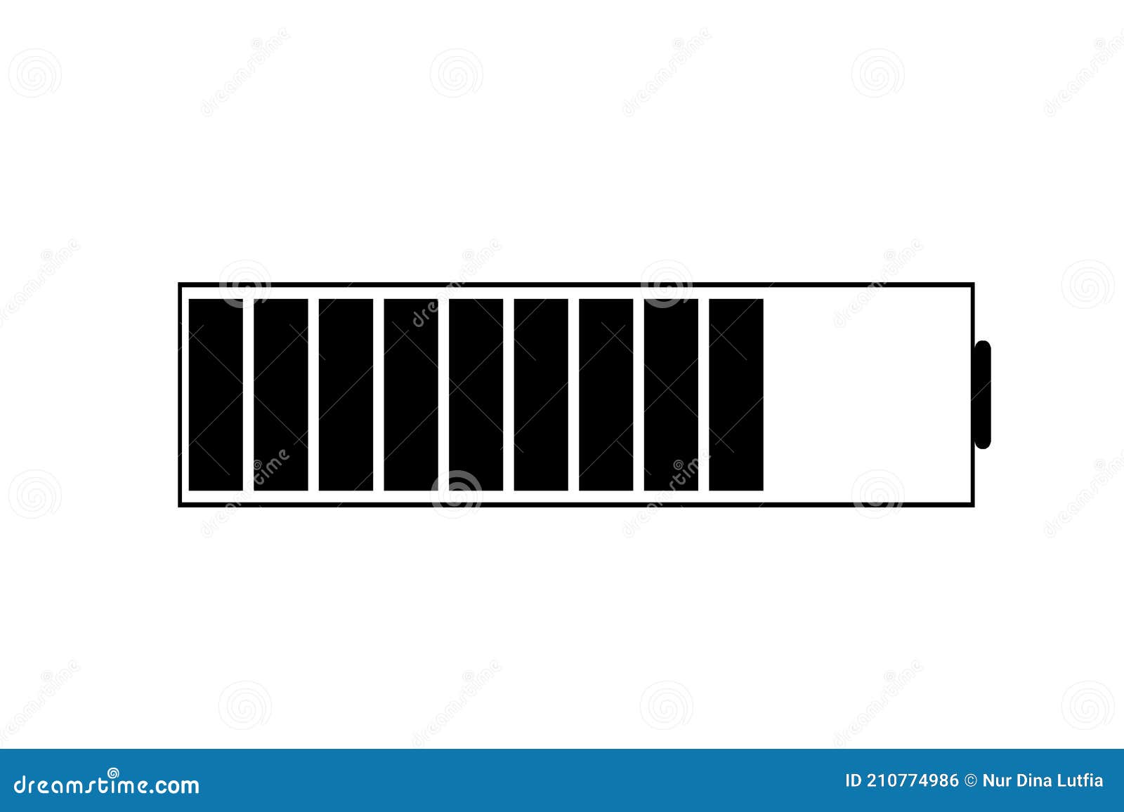 Capacity Recharge Energy Mobile Battery Stock Illustration ...